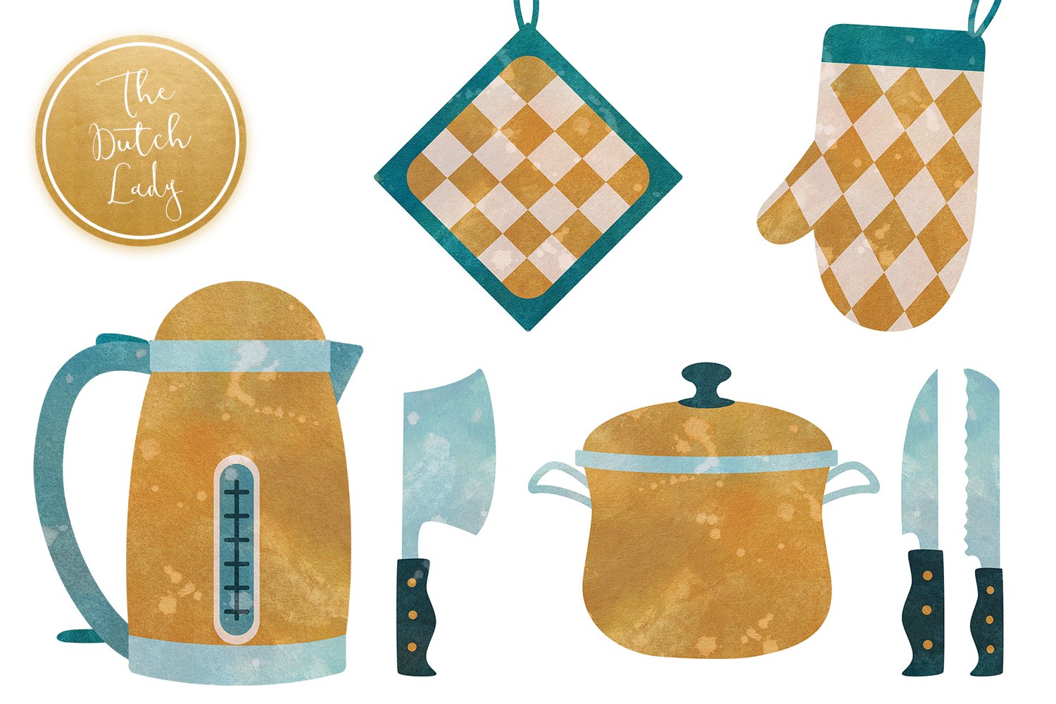 Kitchen Utensils & Cooking Clipart Set (1121235) | Illustrations ...