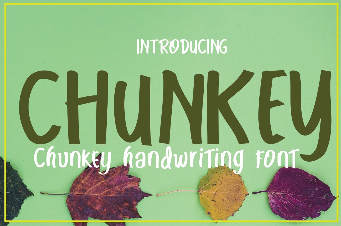 CHUNKY (413780) | Handwritten | Font Bundles