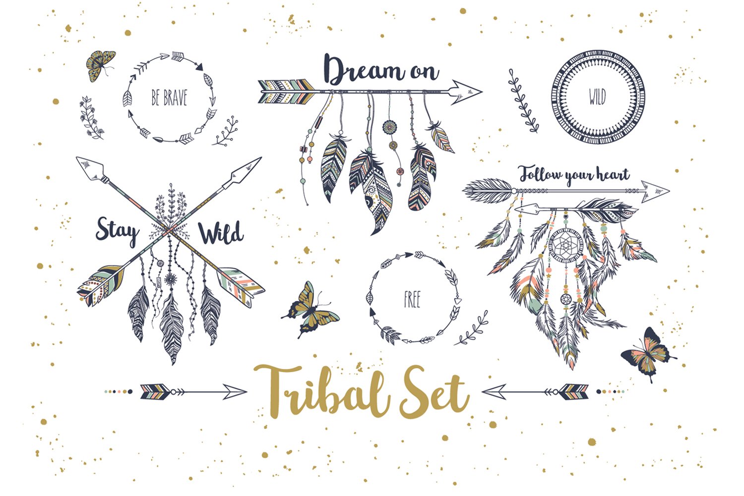 Tribal Set (739197) | Objects | Design Bundles