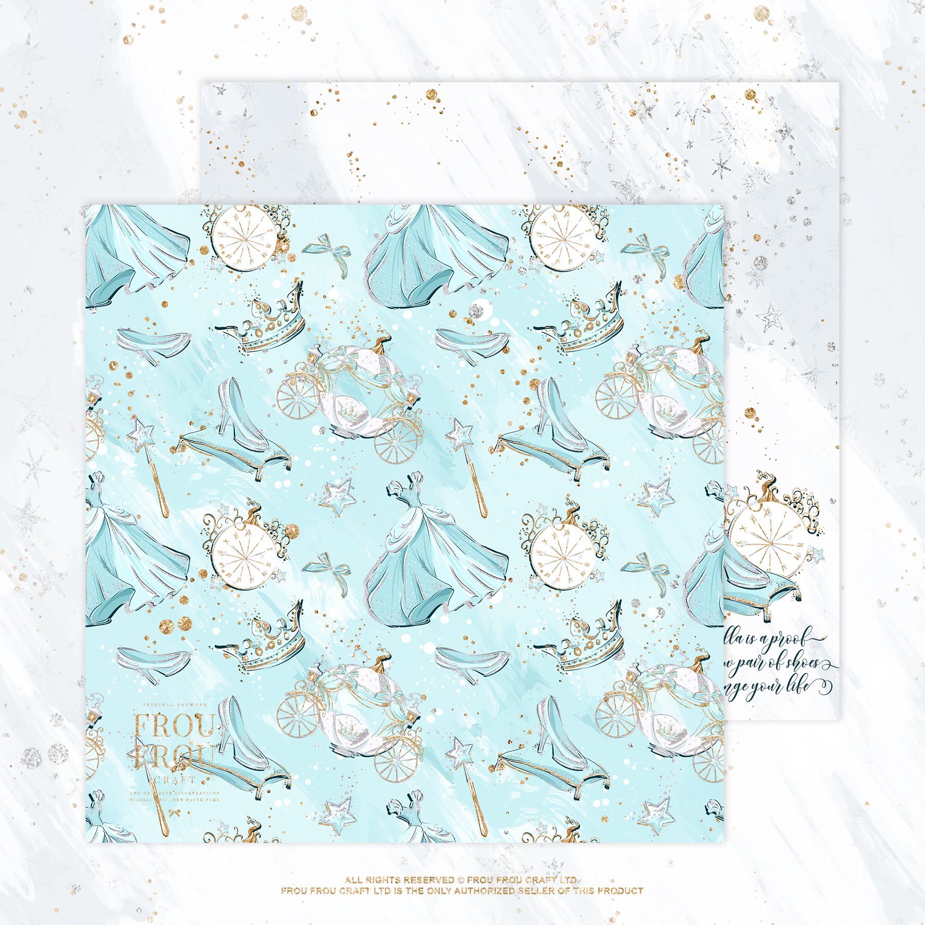 Princess Fairy Tale Gold Glitter Paper Pack (349018) | Patterns ...