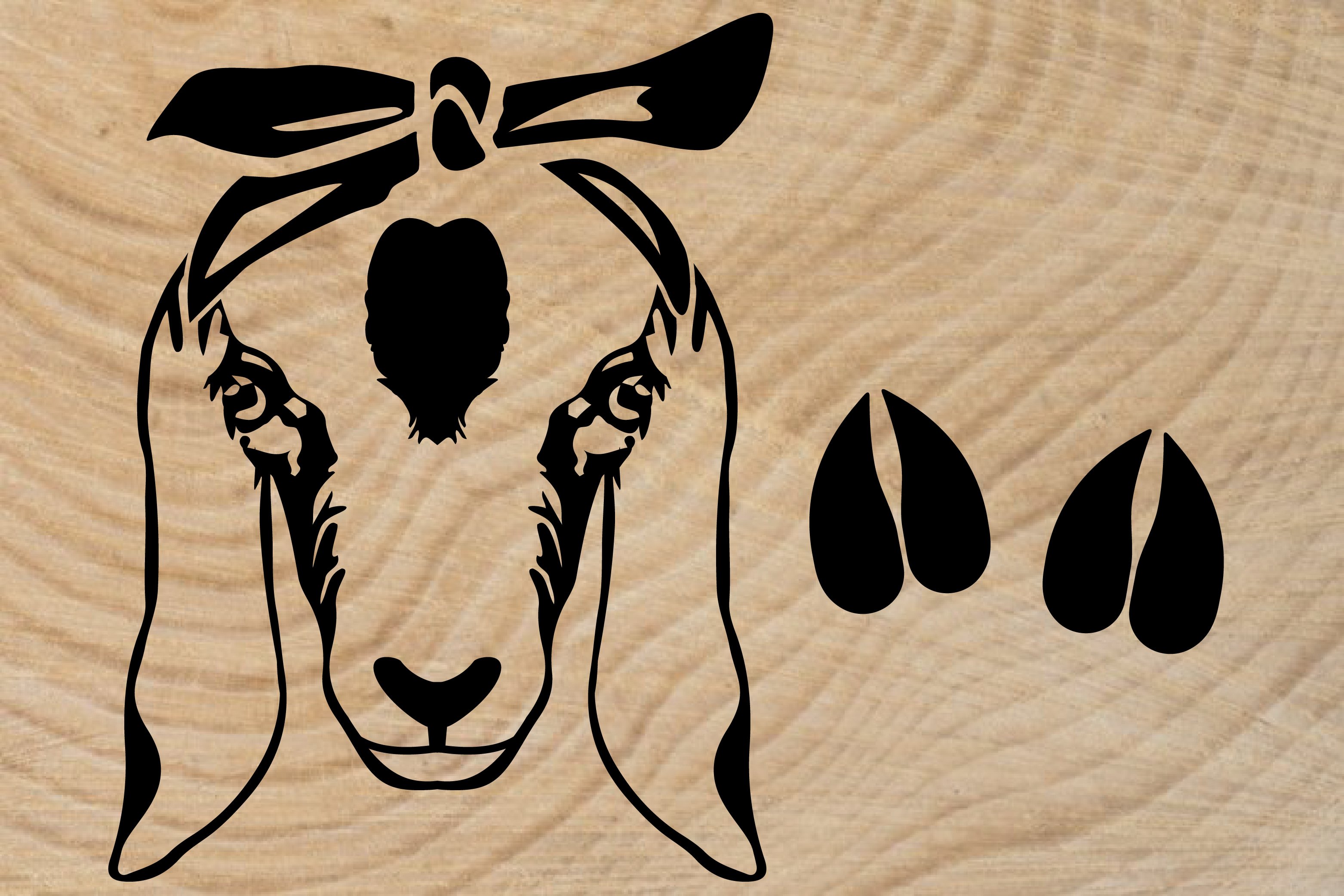 Goat Head whit Bandana SVG, feet goats Farm Milk 792S (86189) | SVGs ...