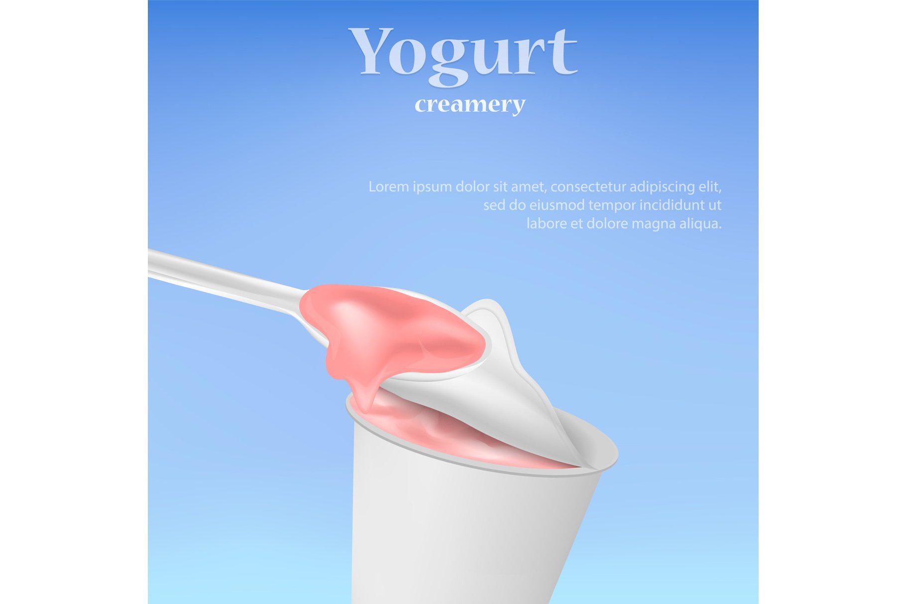 Yogurt concept background, realistic style (500217) | Icons | Design ...