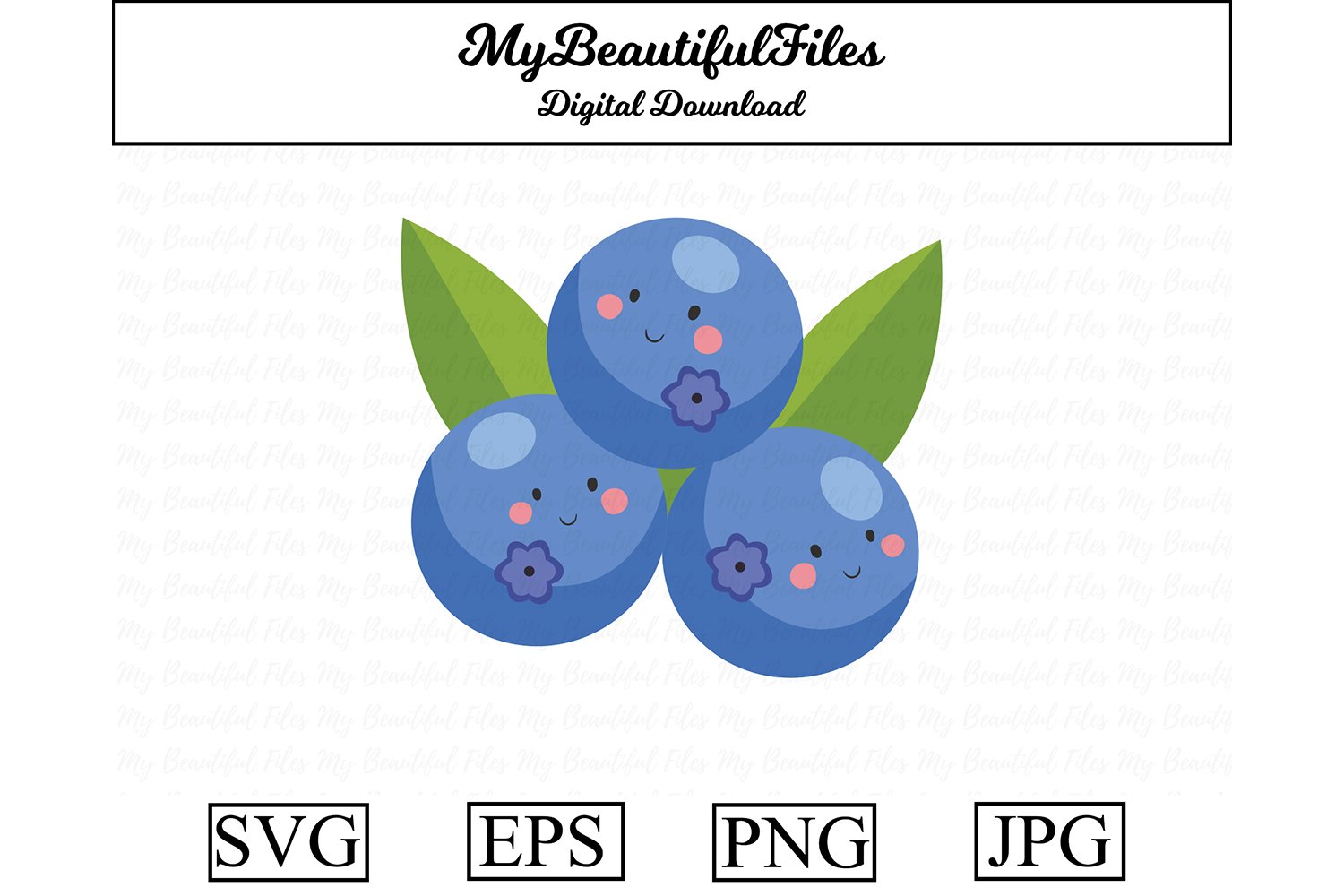blueberries SVG - Cute blueberries SVG, EPS, PNG and JPG (730071 ...
