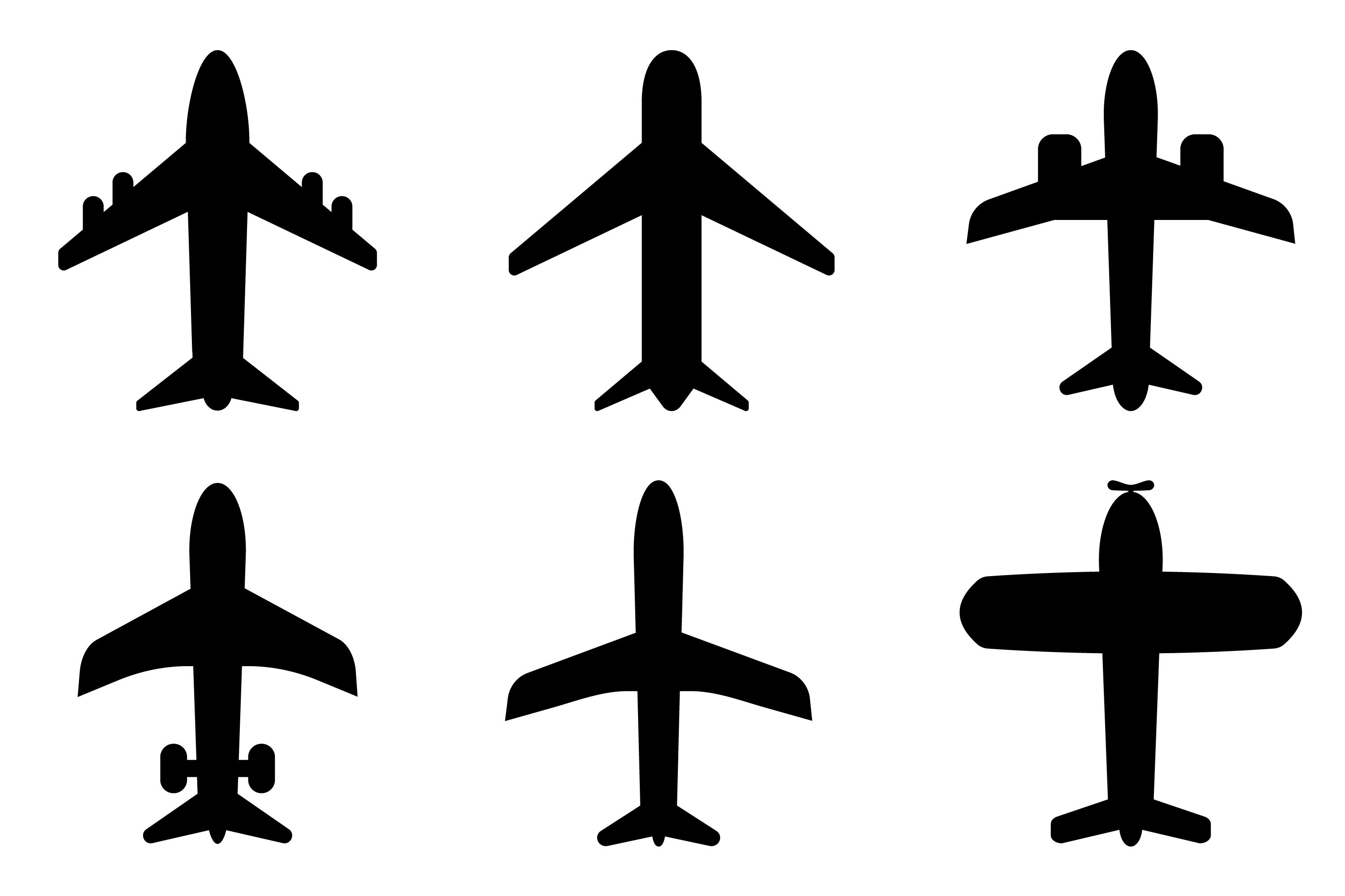 Black Airplane Icon