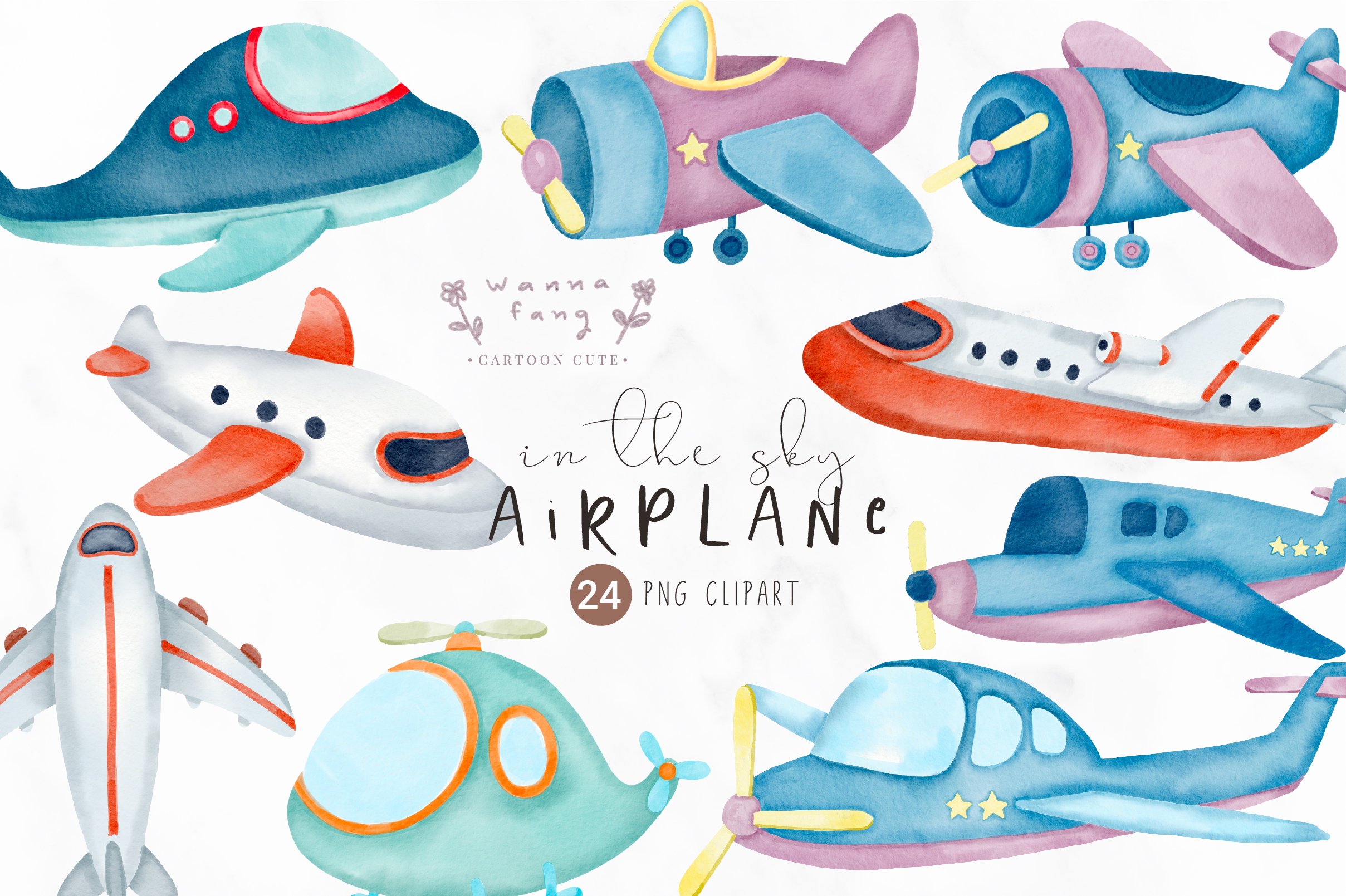 Cute Airplane Png