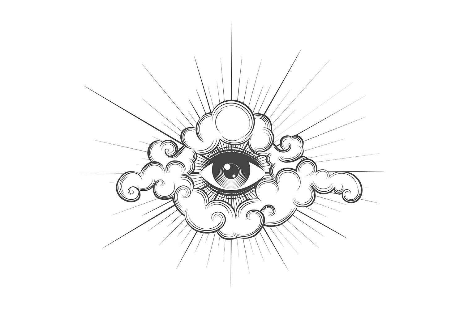 Cloud Drawing Tattoo