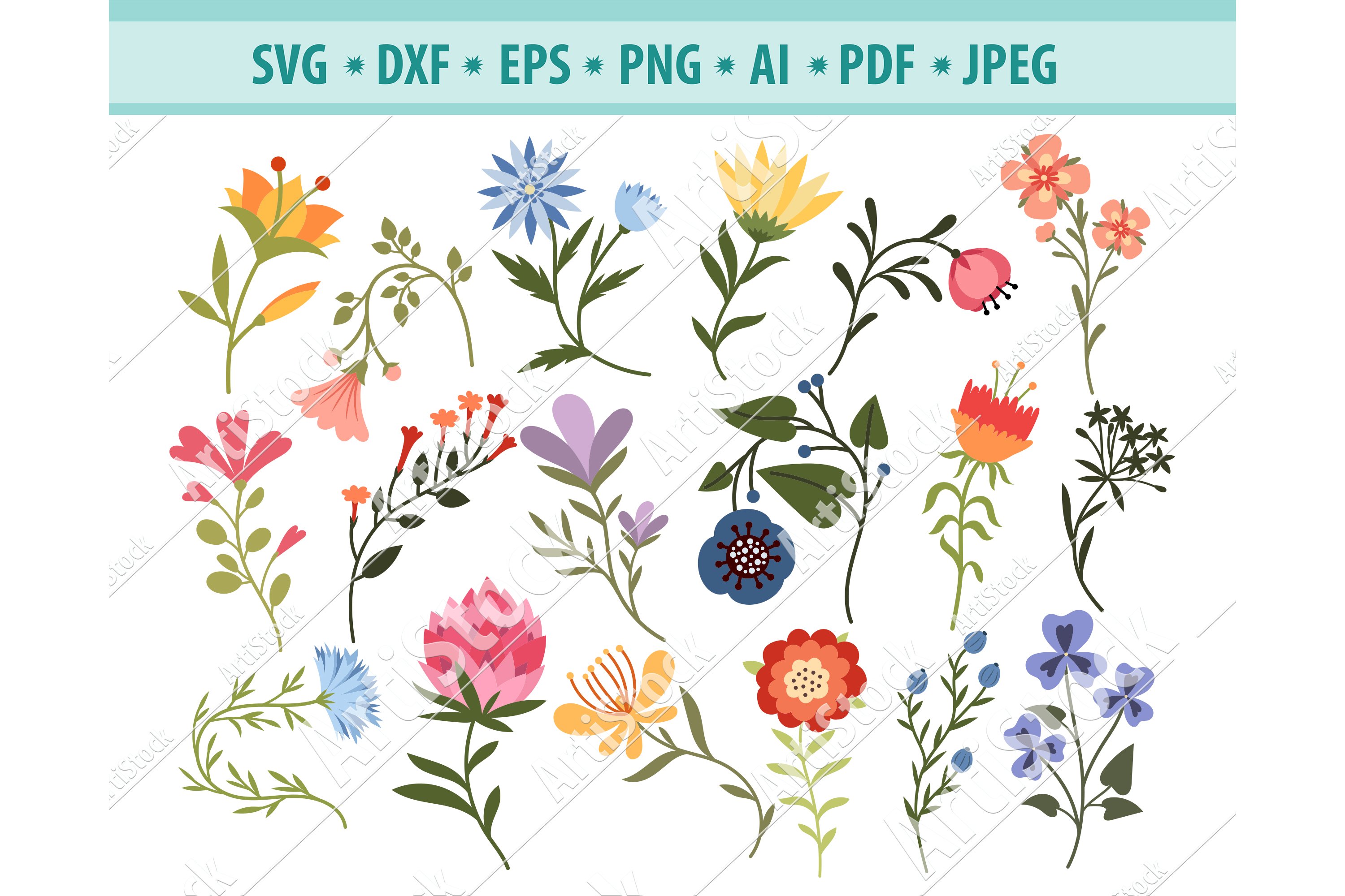 Cute Cartoon Flowers