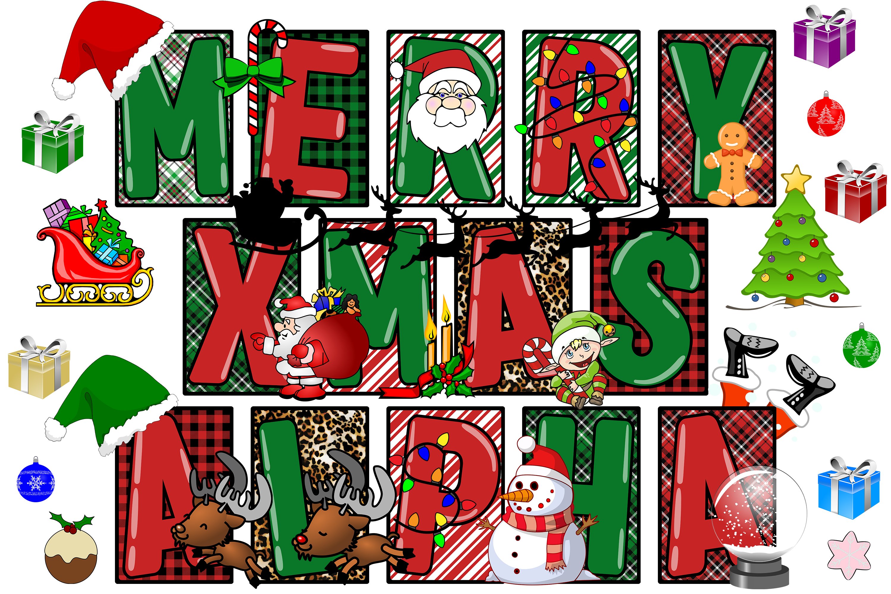 Alpha Christmas Clipart