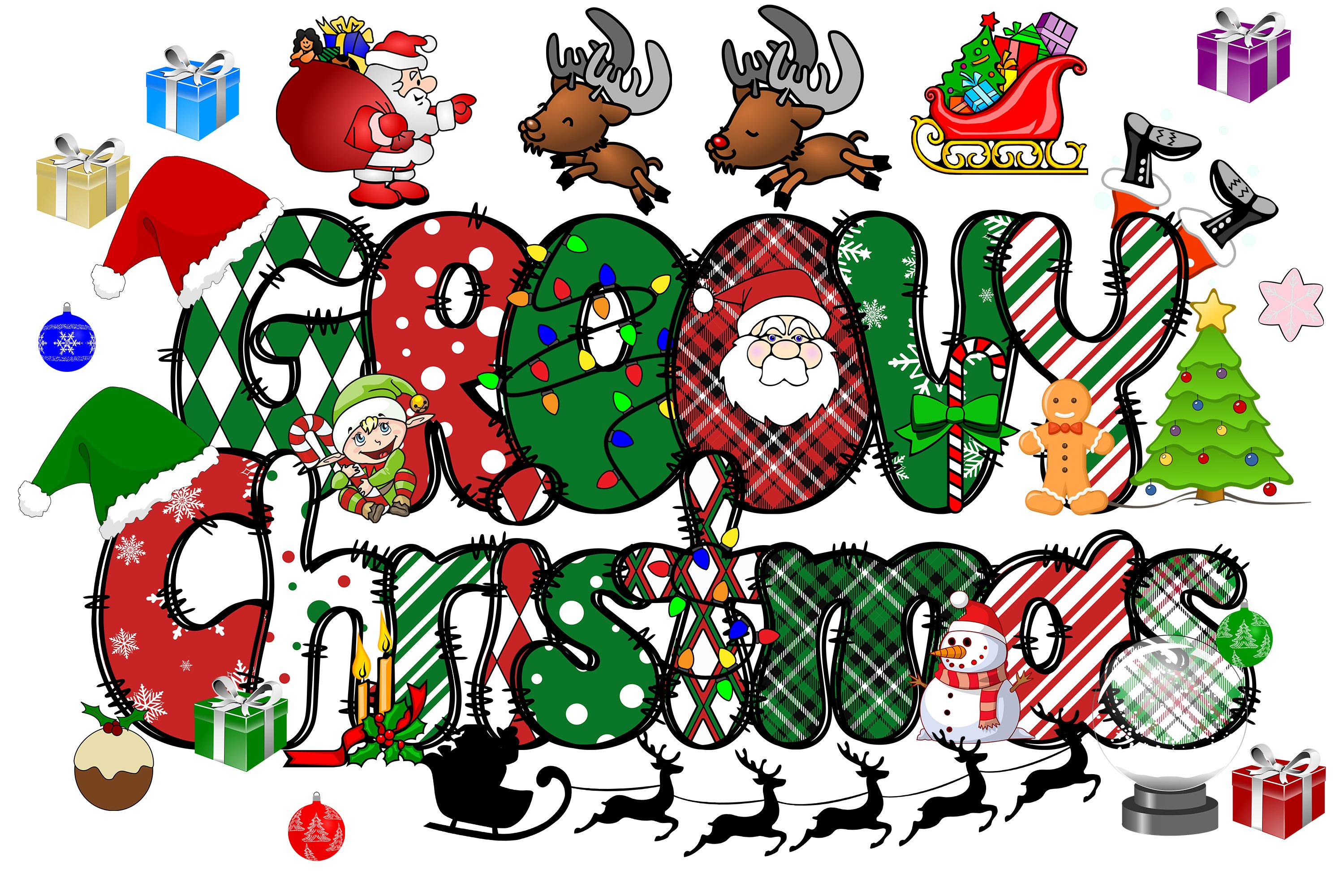 Alpha Christmas Clipart