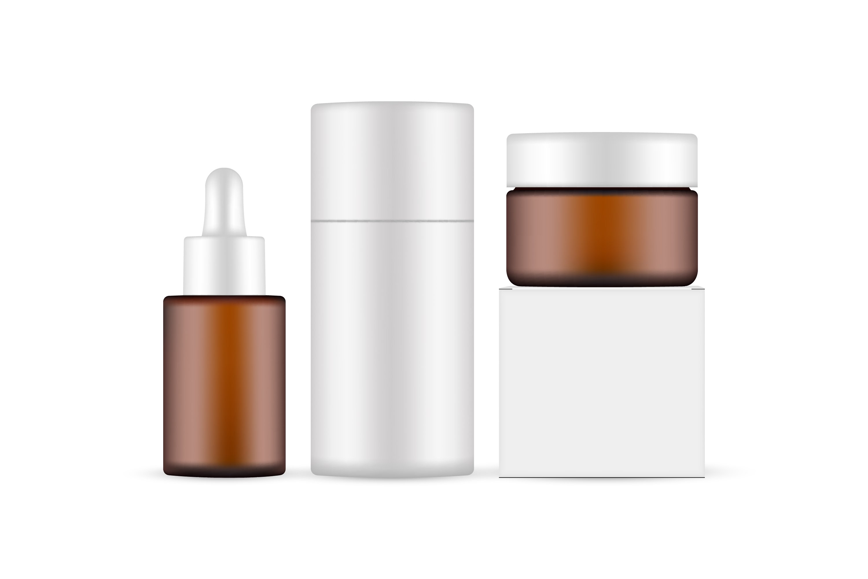 Amber Cosmetic Packaging Mockup (2215297) | Branding | Design Bundles