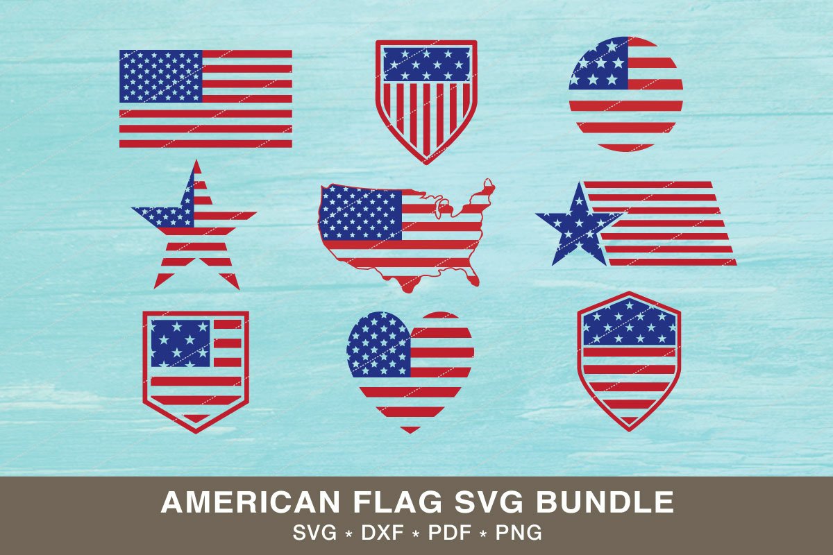 American Flag SVG Vector Clipart | SVG PNG PDF DXF File