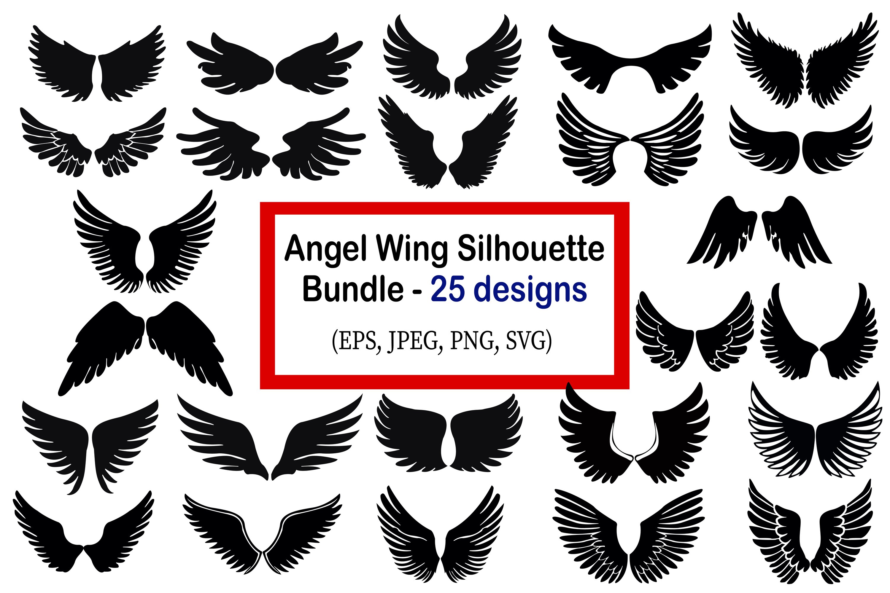 Angel Wing Silhouette Png