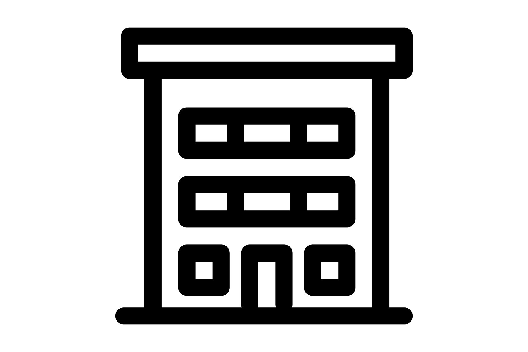 City house icon, outline style (1387001) | Icons | Design Bundles