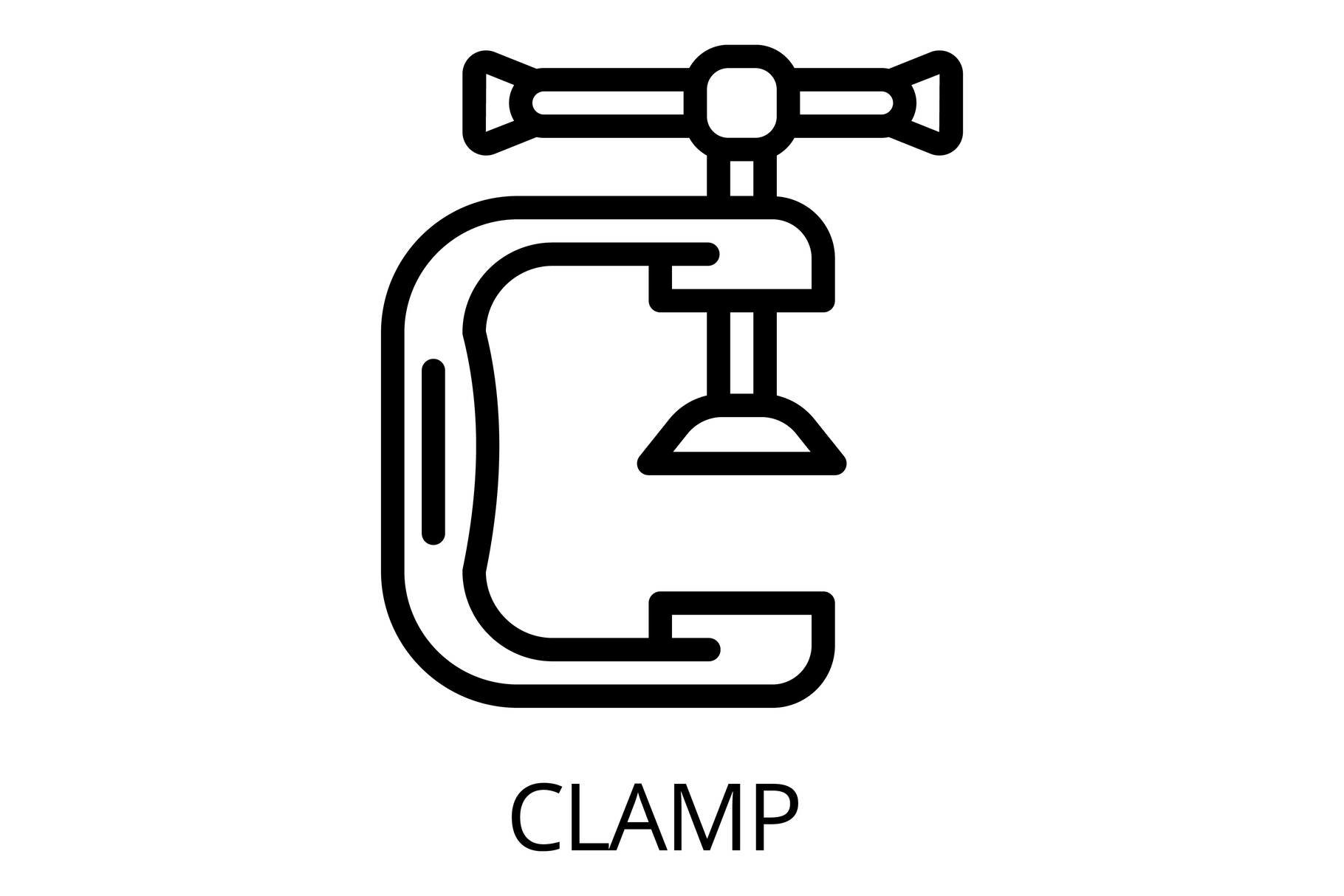 Metal clamp icon, outline style (1399942) | Icons | Design Bundles