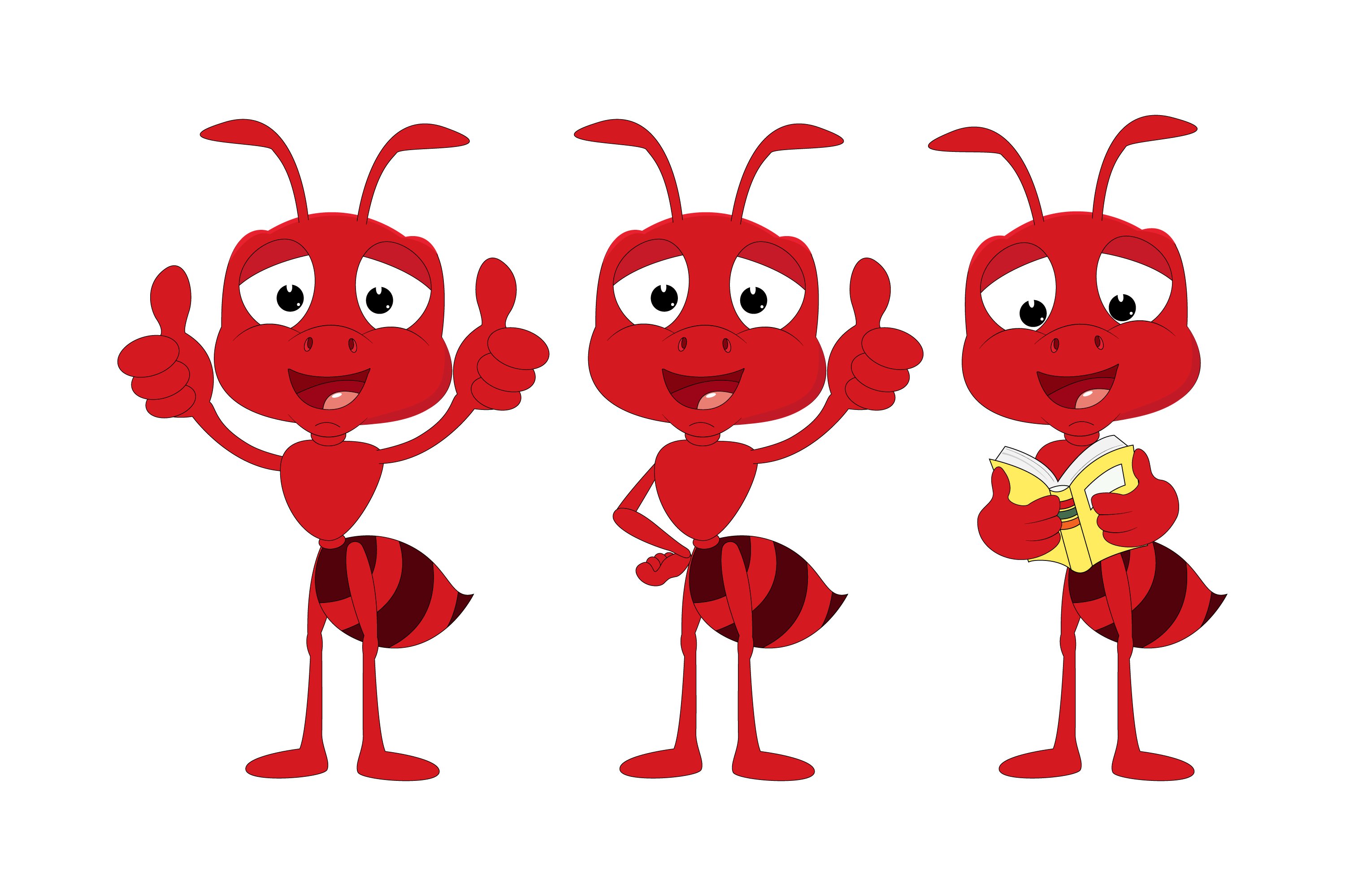 cute ant animal cartoon illustration (1754584) | Illustrations | Design ...