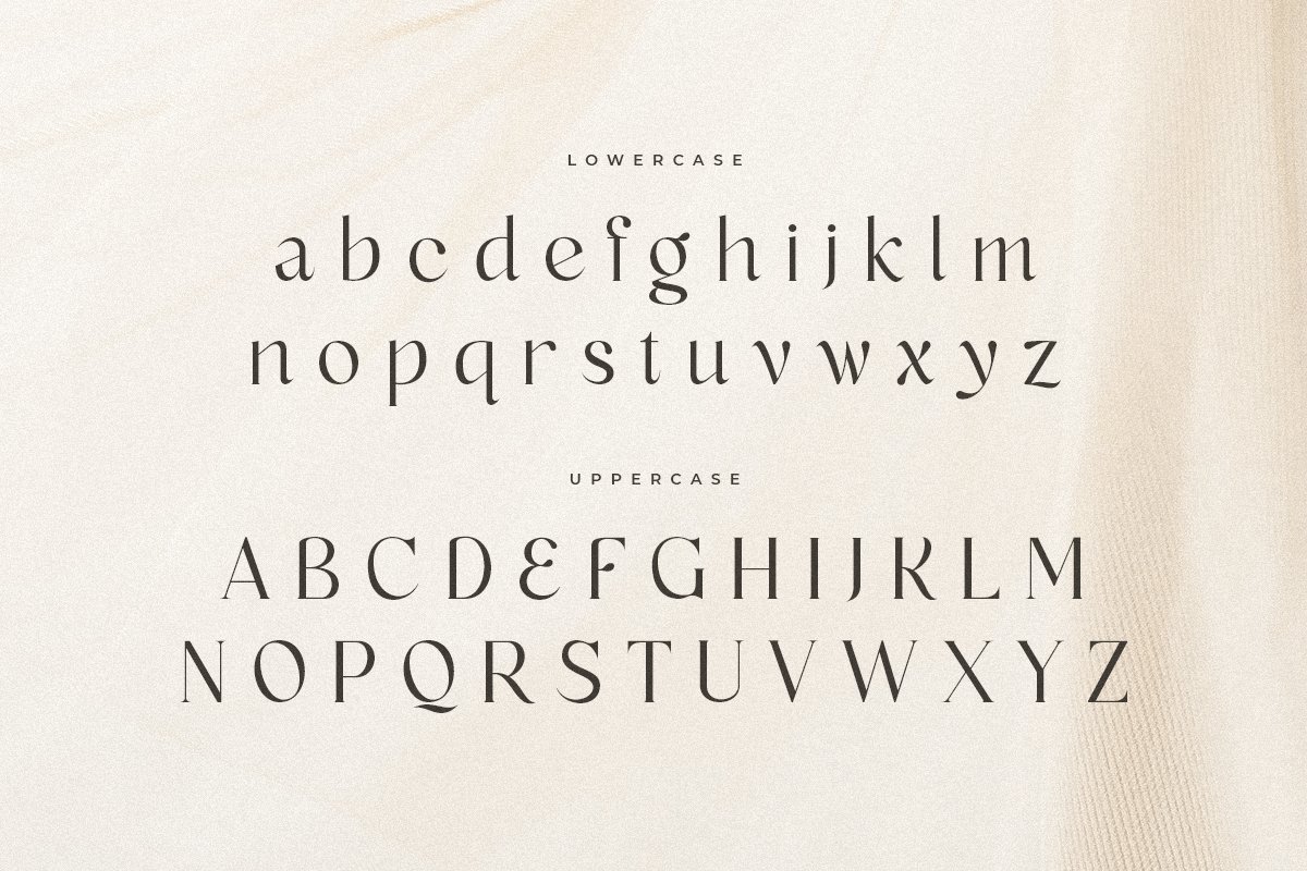 Simple Aesthetic Font Alphabet