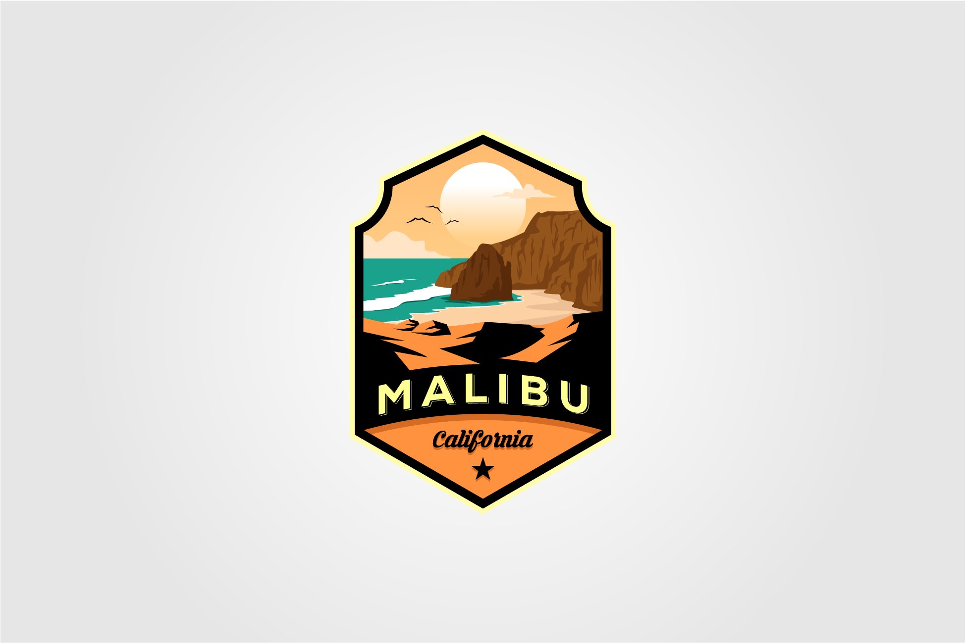 malibu california beach logo vector illustration design (1803540 ...