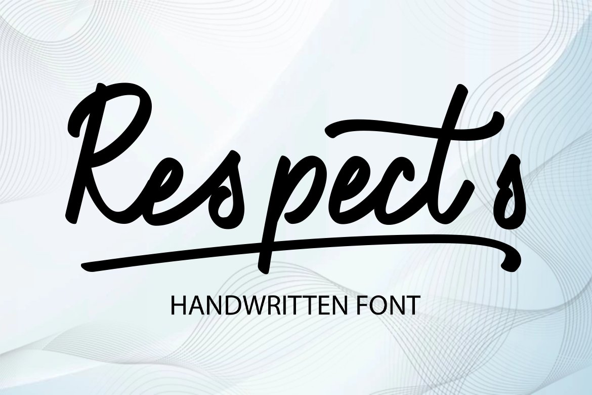 Respects (1744967) | Monoline | Font Bundles