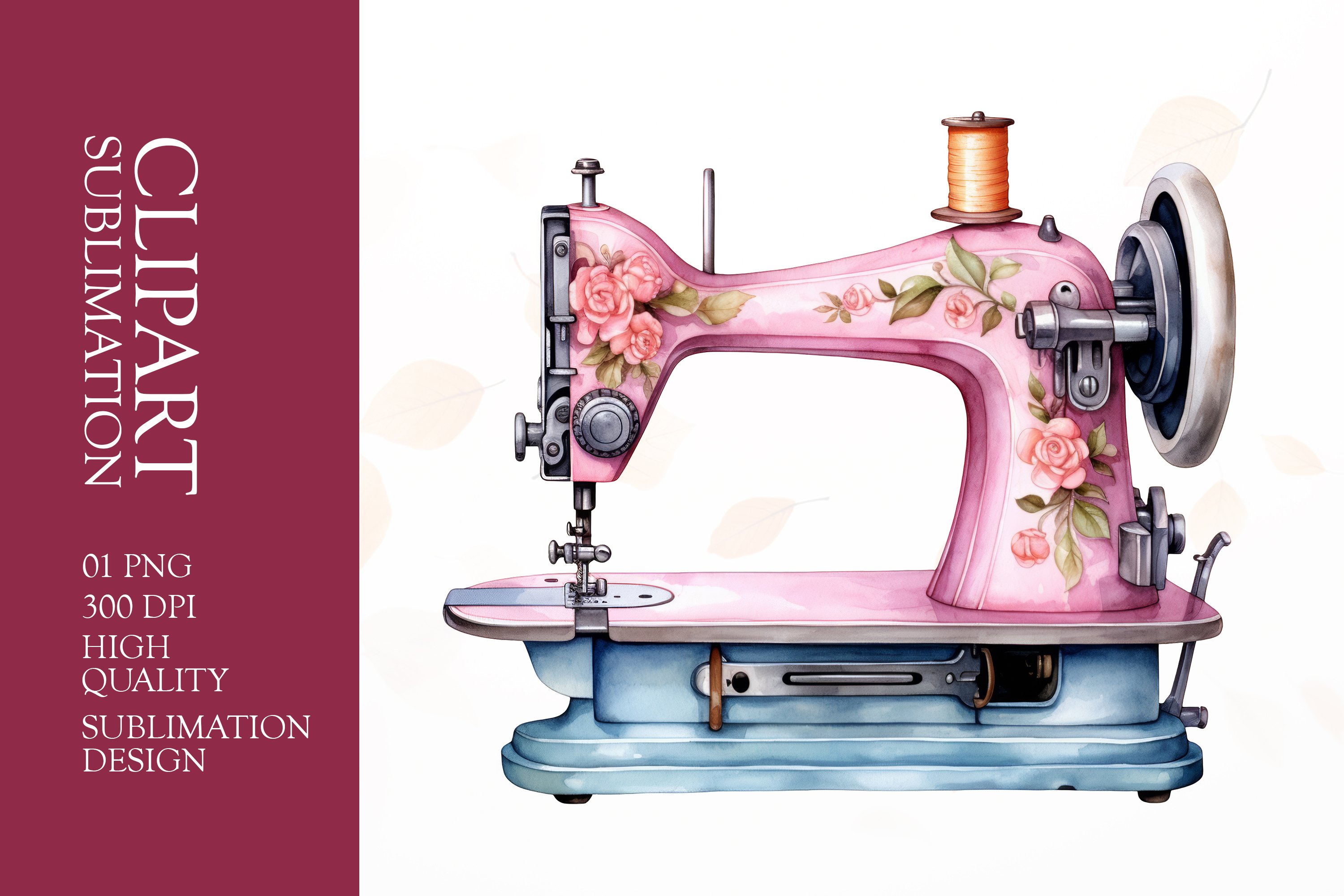 Pink Sewing Machine Clipart