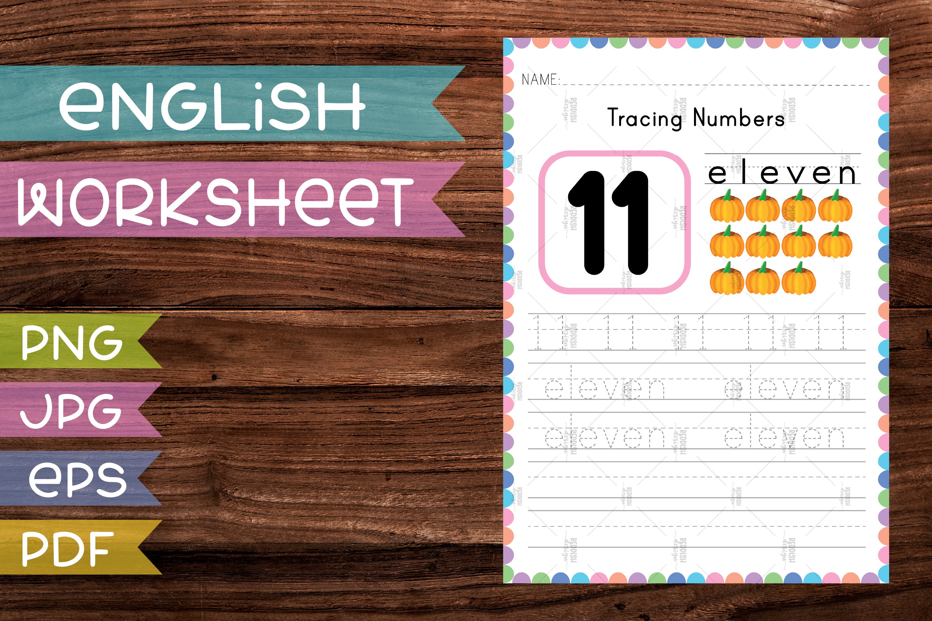 Number 11 Worksheet Tracing
