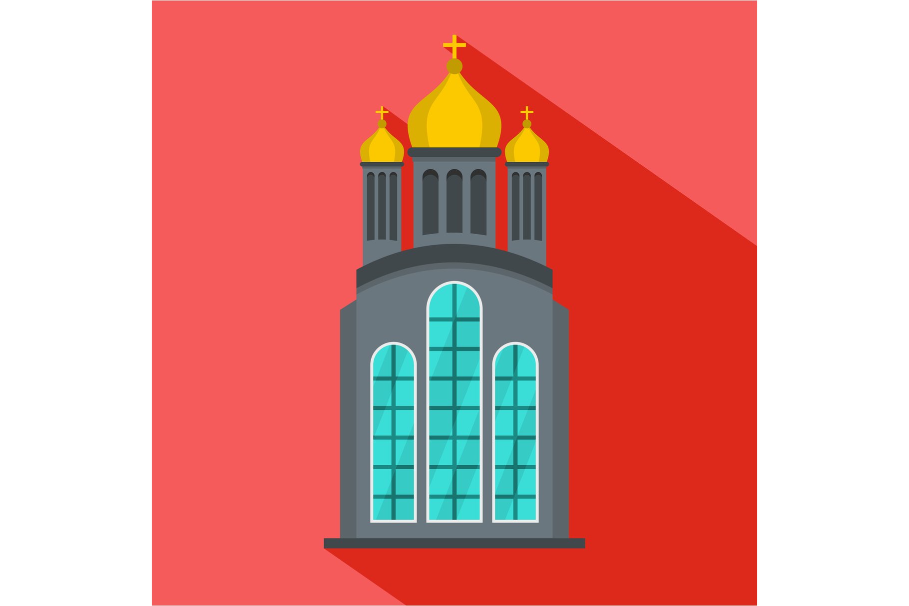 Eastern church icon, flat style (1467220) | Icons | Design Bundles