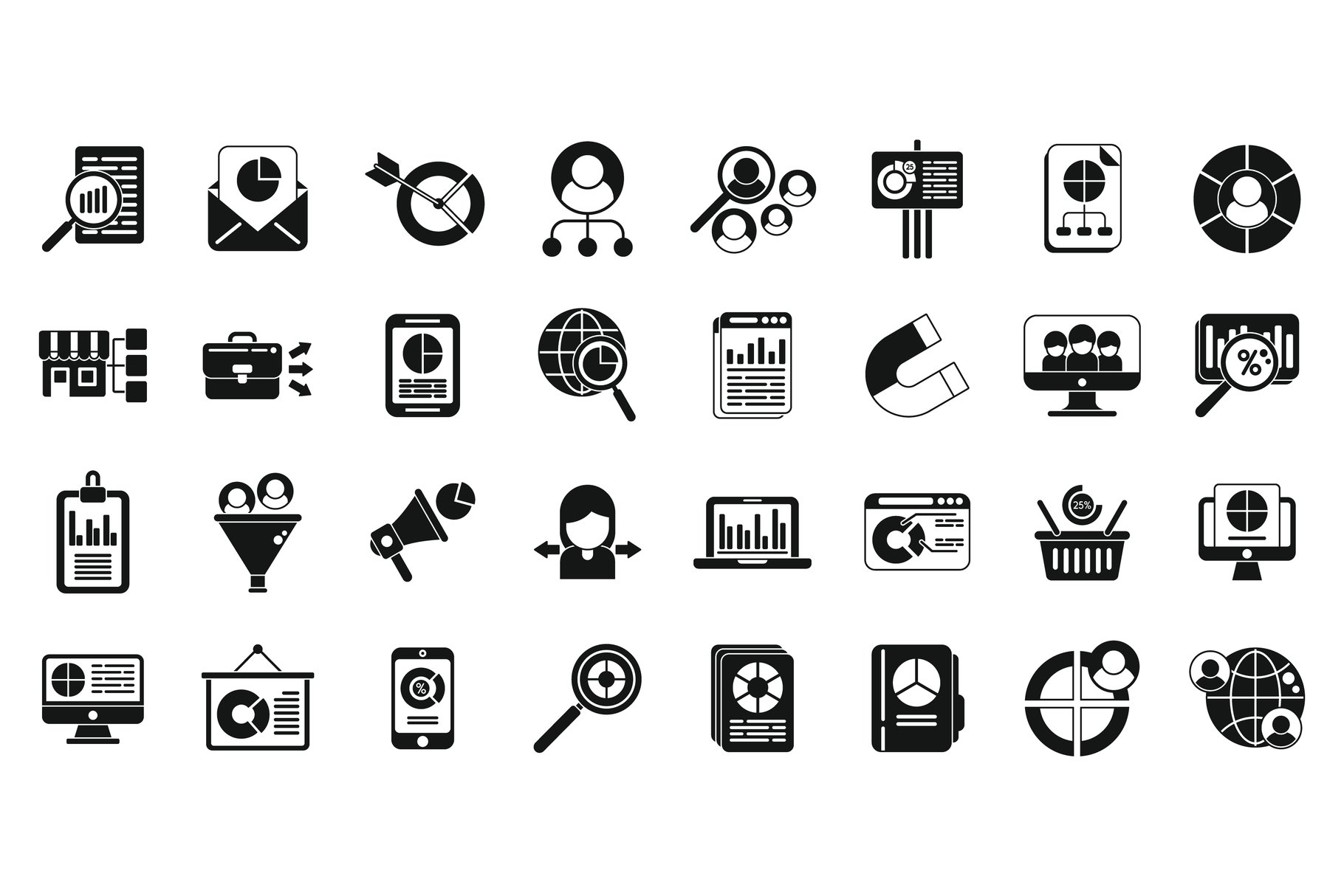 Market segmentation icons set simple vector. Customer (2223994) | Icons ...