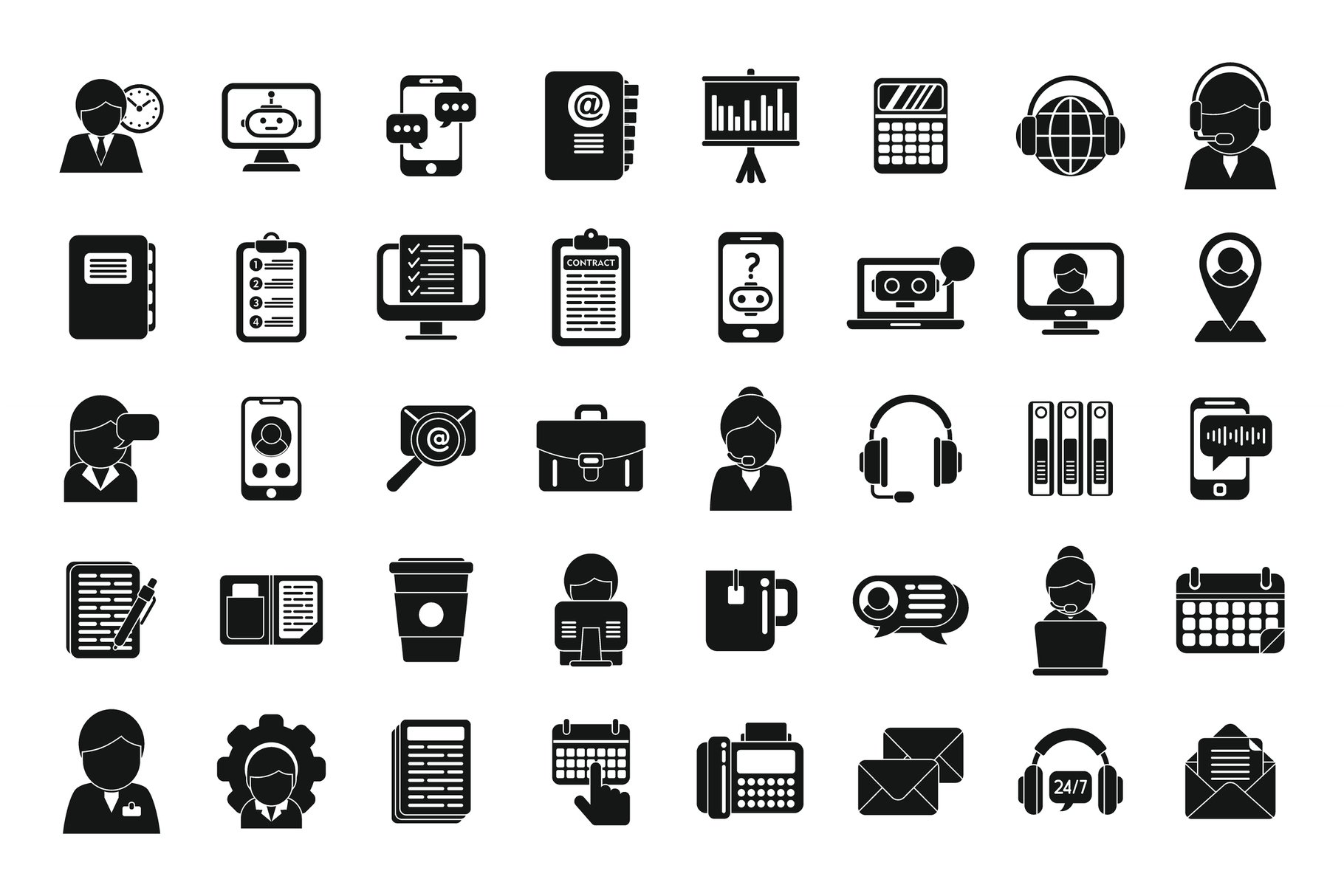 Personal assistant icons set simple vector. Voice listen (2224044 ...