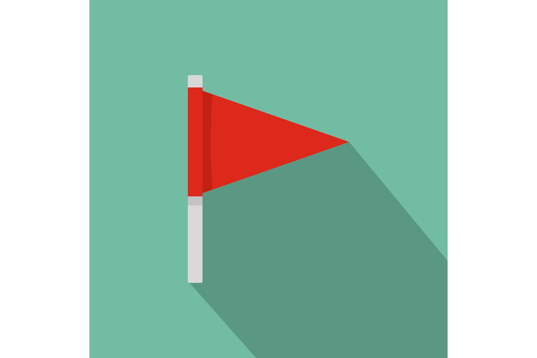 Destination flag icon, flat style. (1390040)