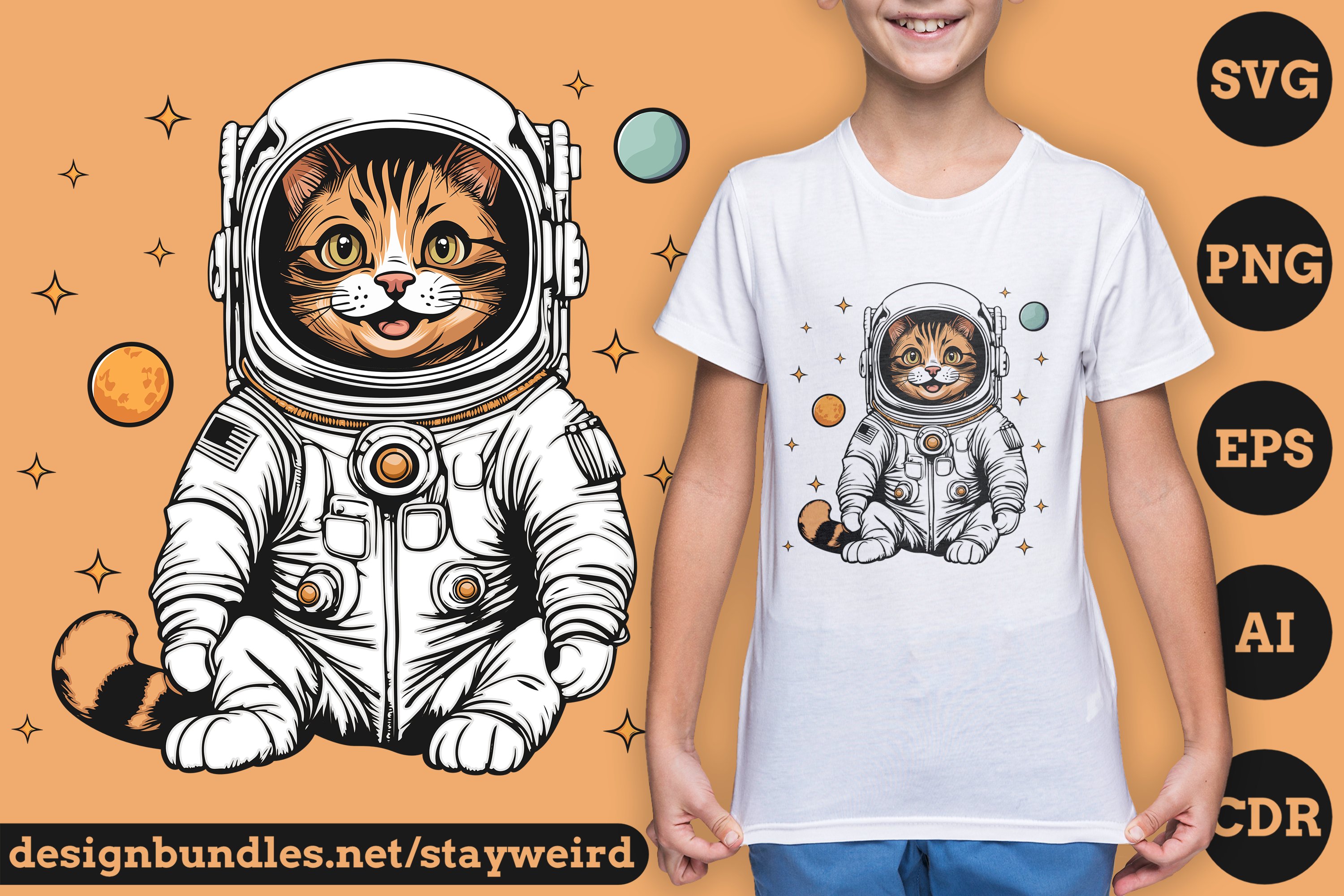 Cat Astronaut Shirt