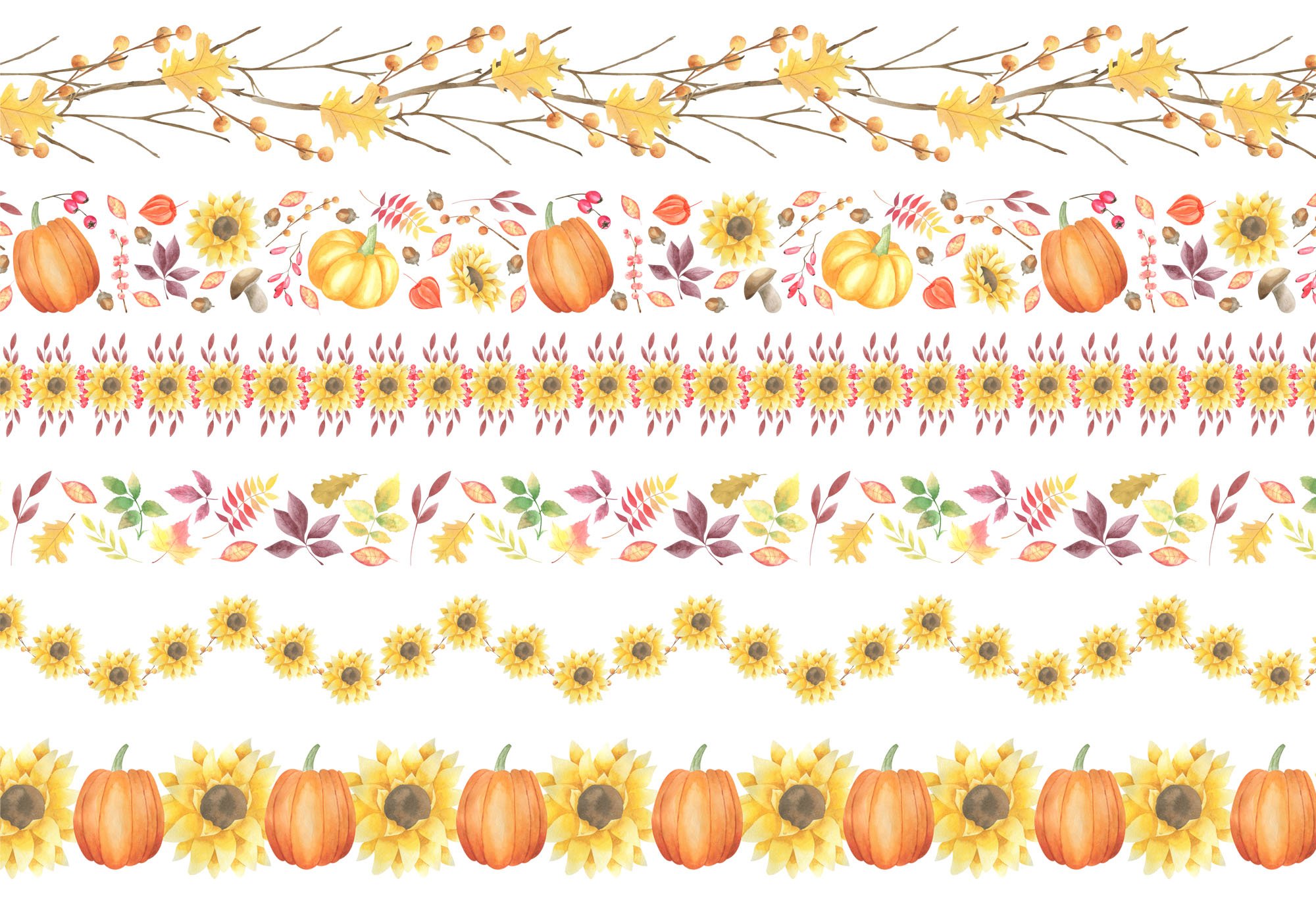 Fall Pumpkin Borders