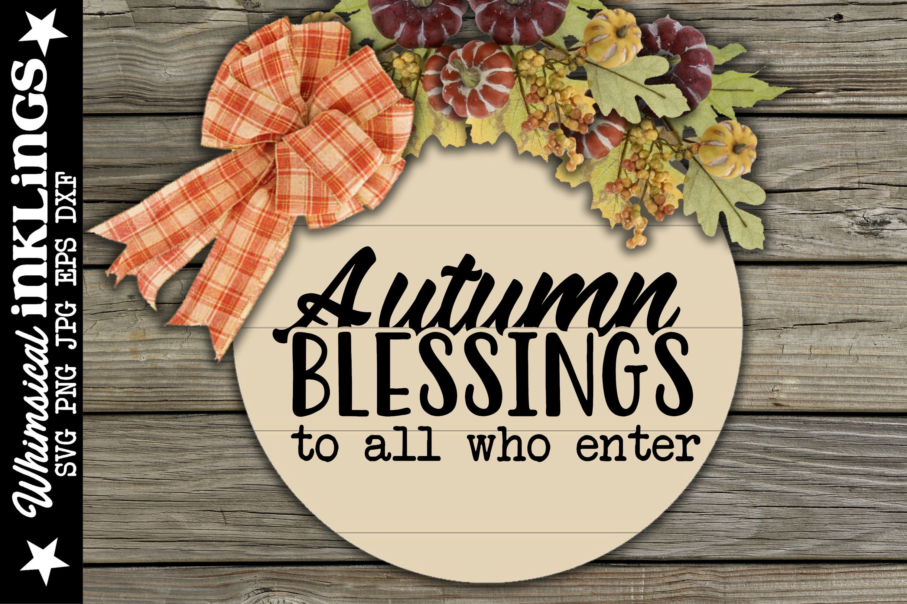 Autumn Blessings-Fall Sign SVG (1402199) | SVGs | Design Bundles