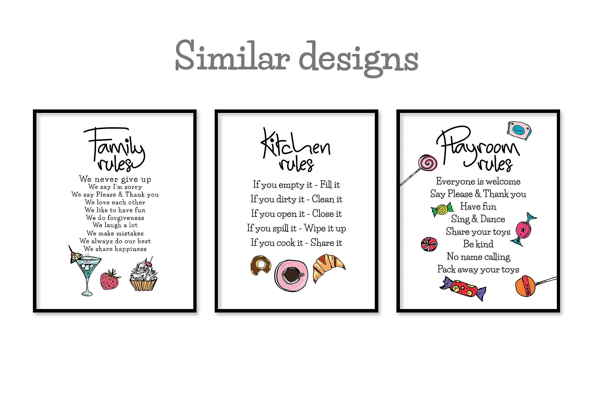 Toilet Rules - Printable (1188059) | Signs | Design Bundles