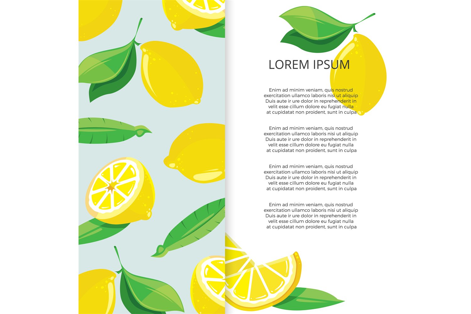 Citrus banner design - colorful lemons banner template (892607 ...