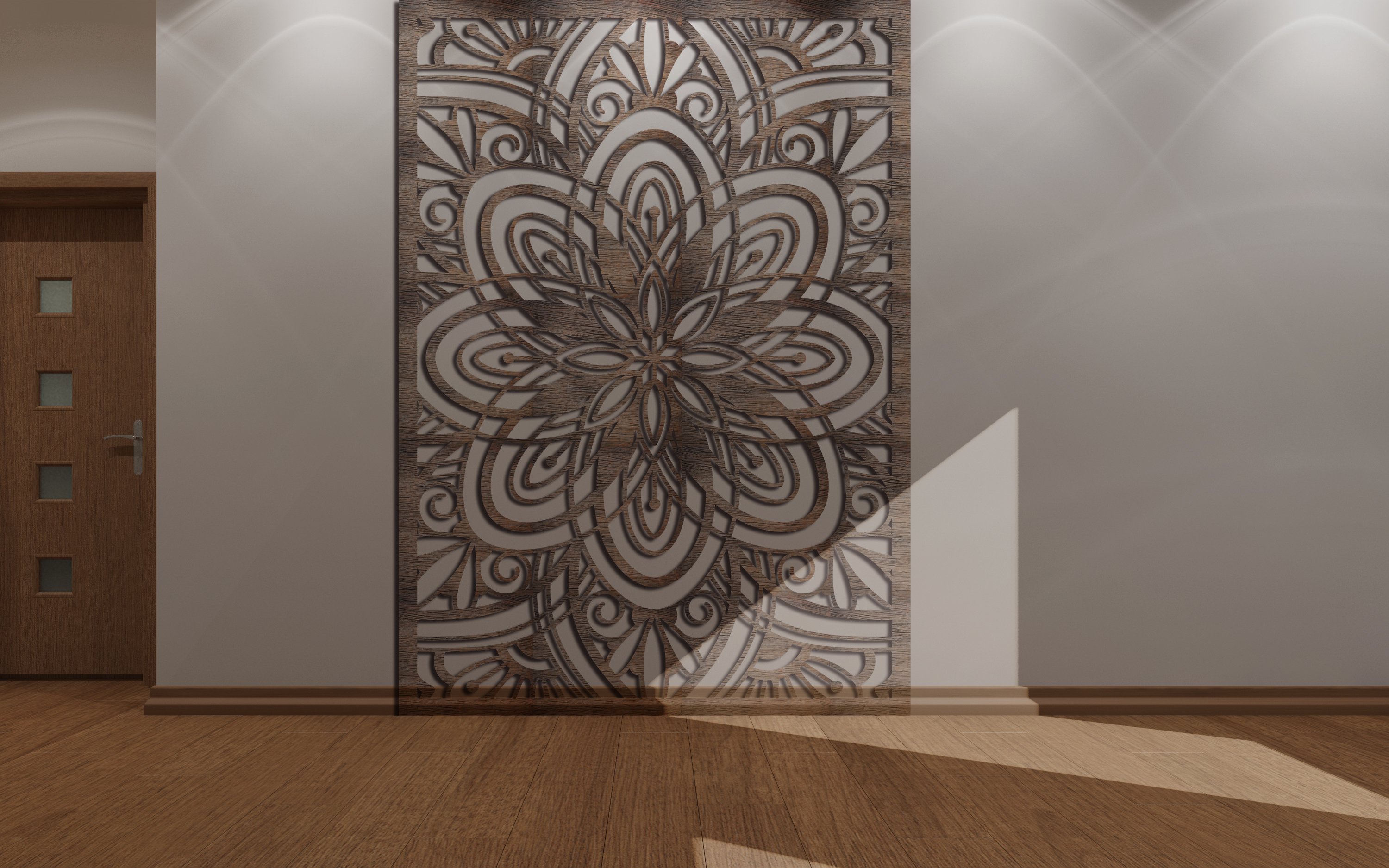 SVG file of Mandala decorative wall panel for home decor. (713520 ...