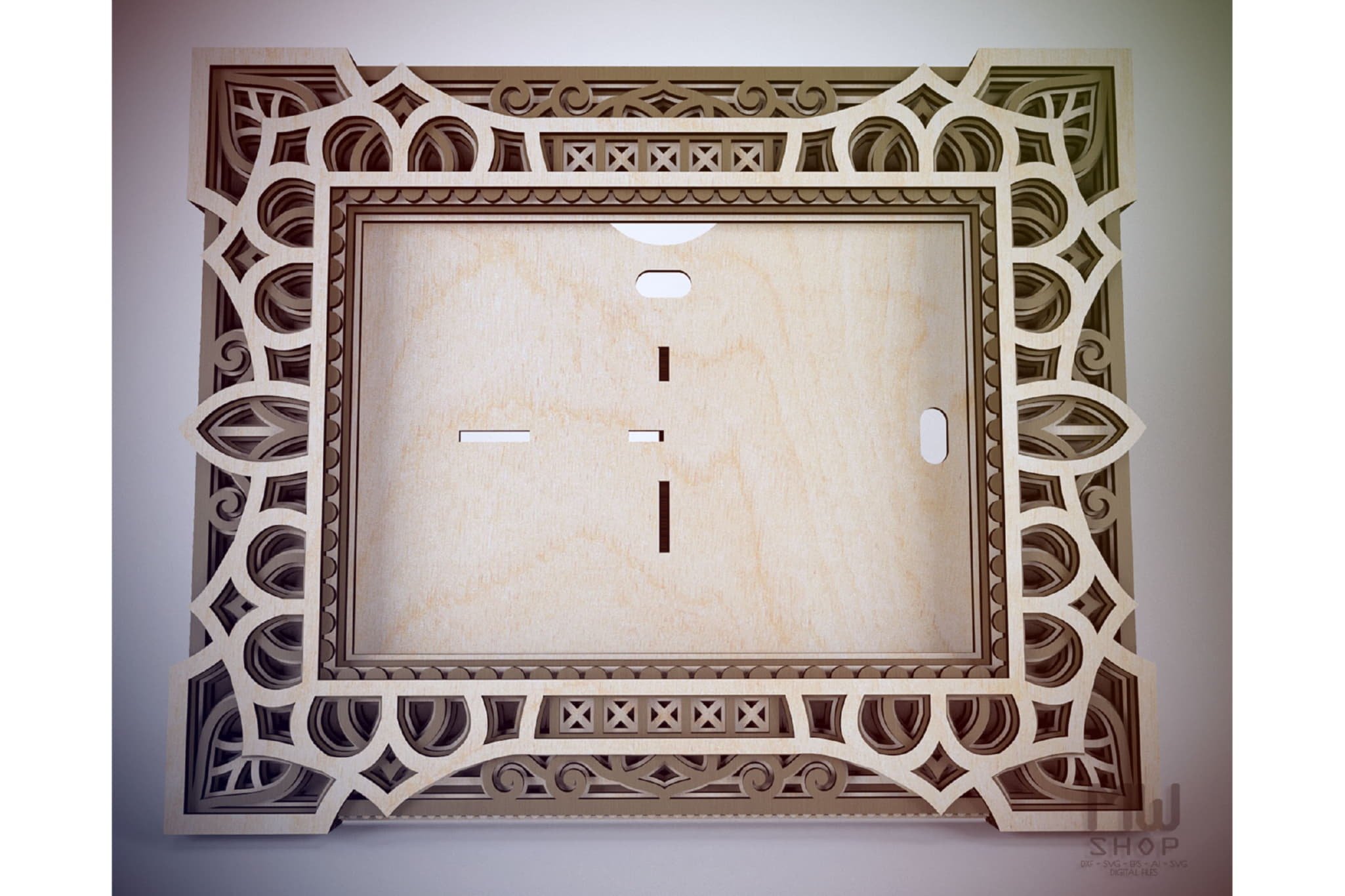 F17 - Multilayer Photo Frame, Laser Cut 5x7 Photo Frame DXF (580018 ...