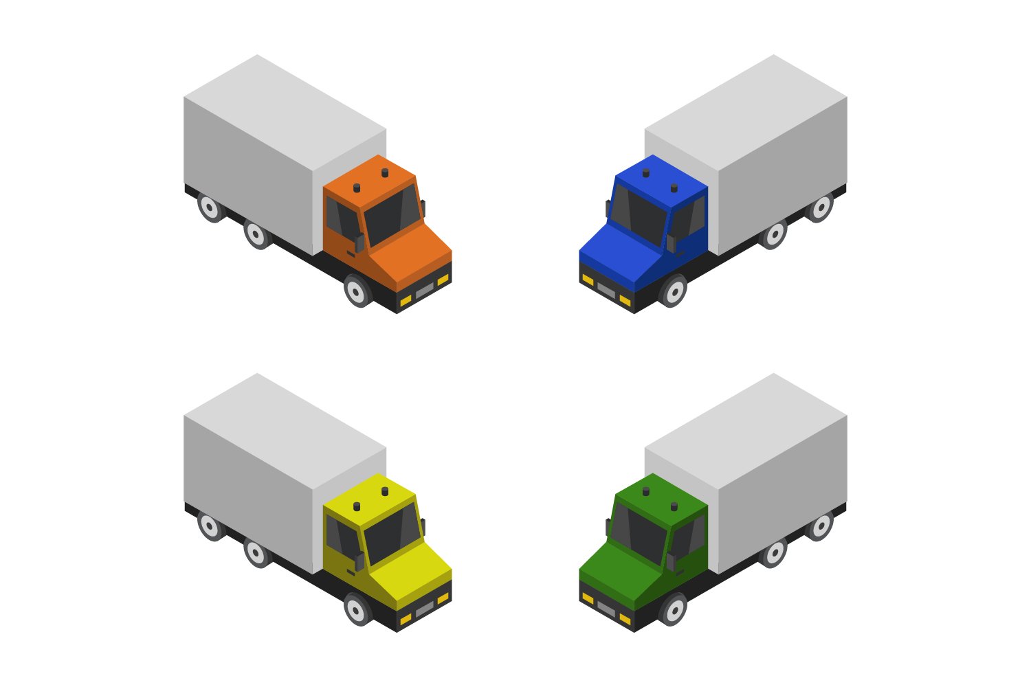 isometric truck icon (539657) | Icons | Design Bundles