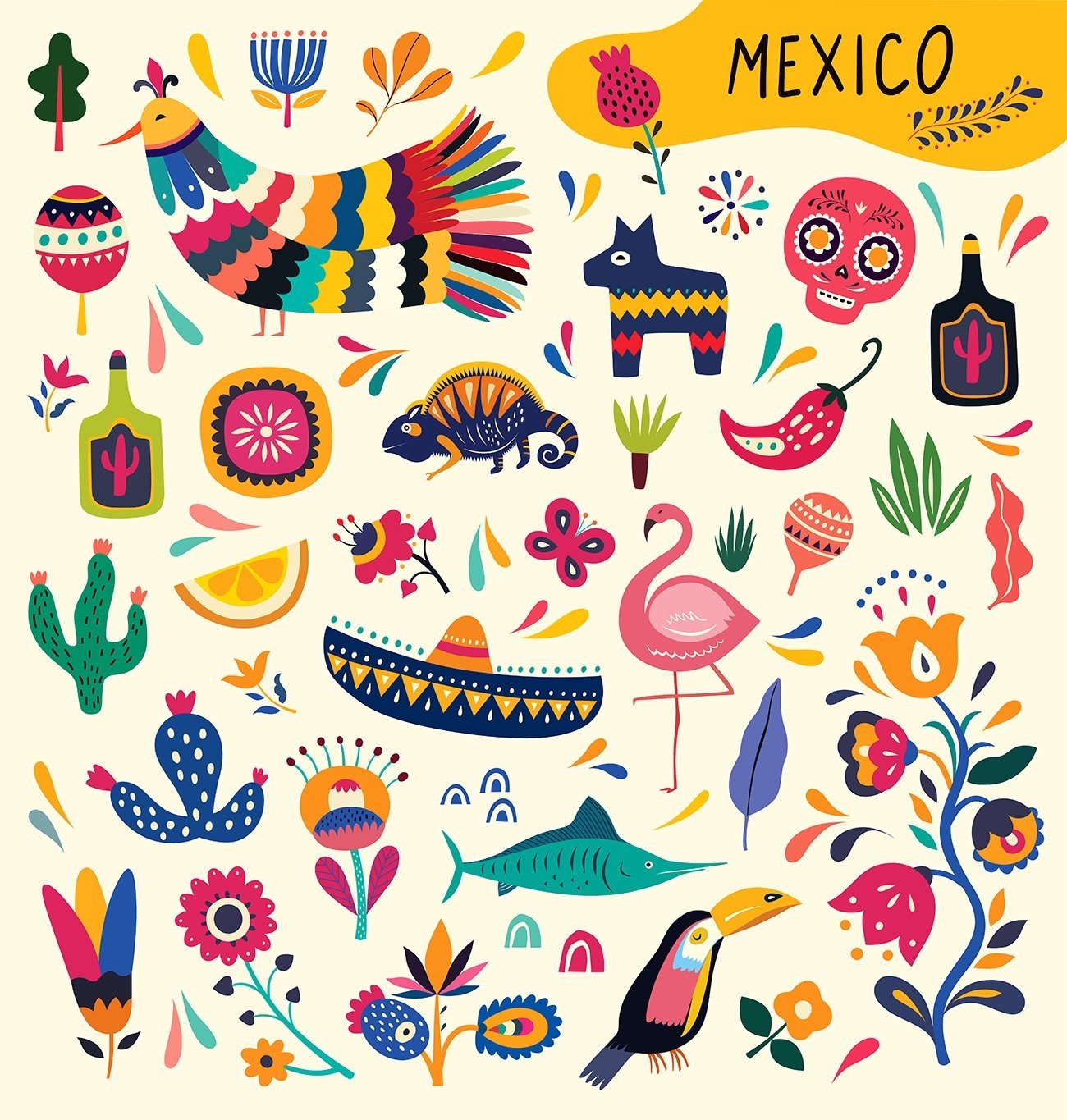 Mexico Collection (558766) | Illustrations | Design Bundles