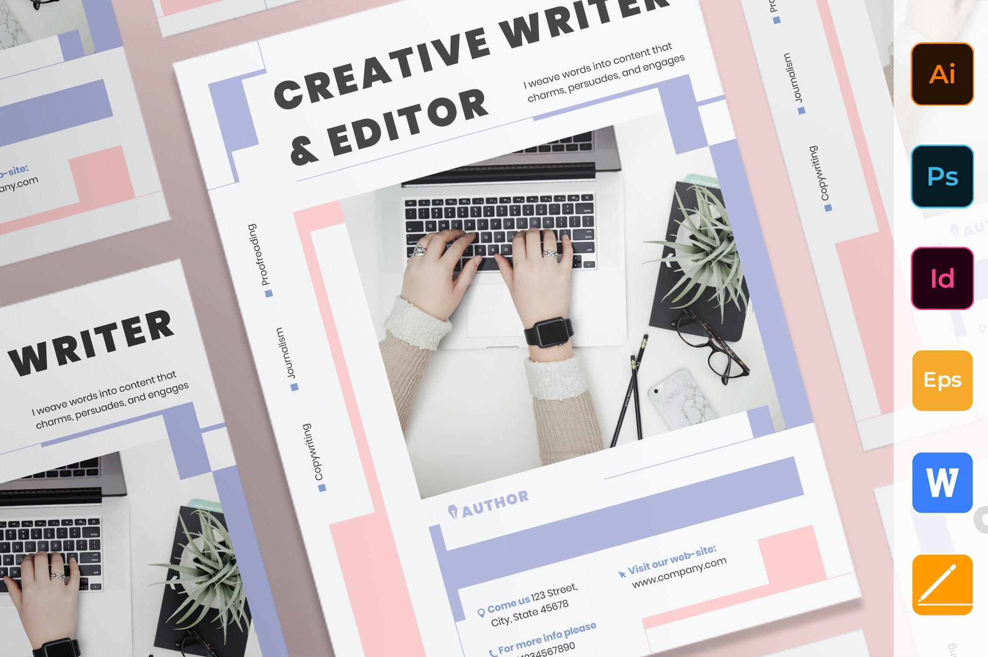 Author Poster (441053) | Flyers | Design Bundles