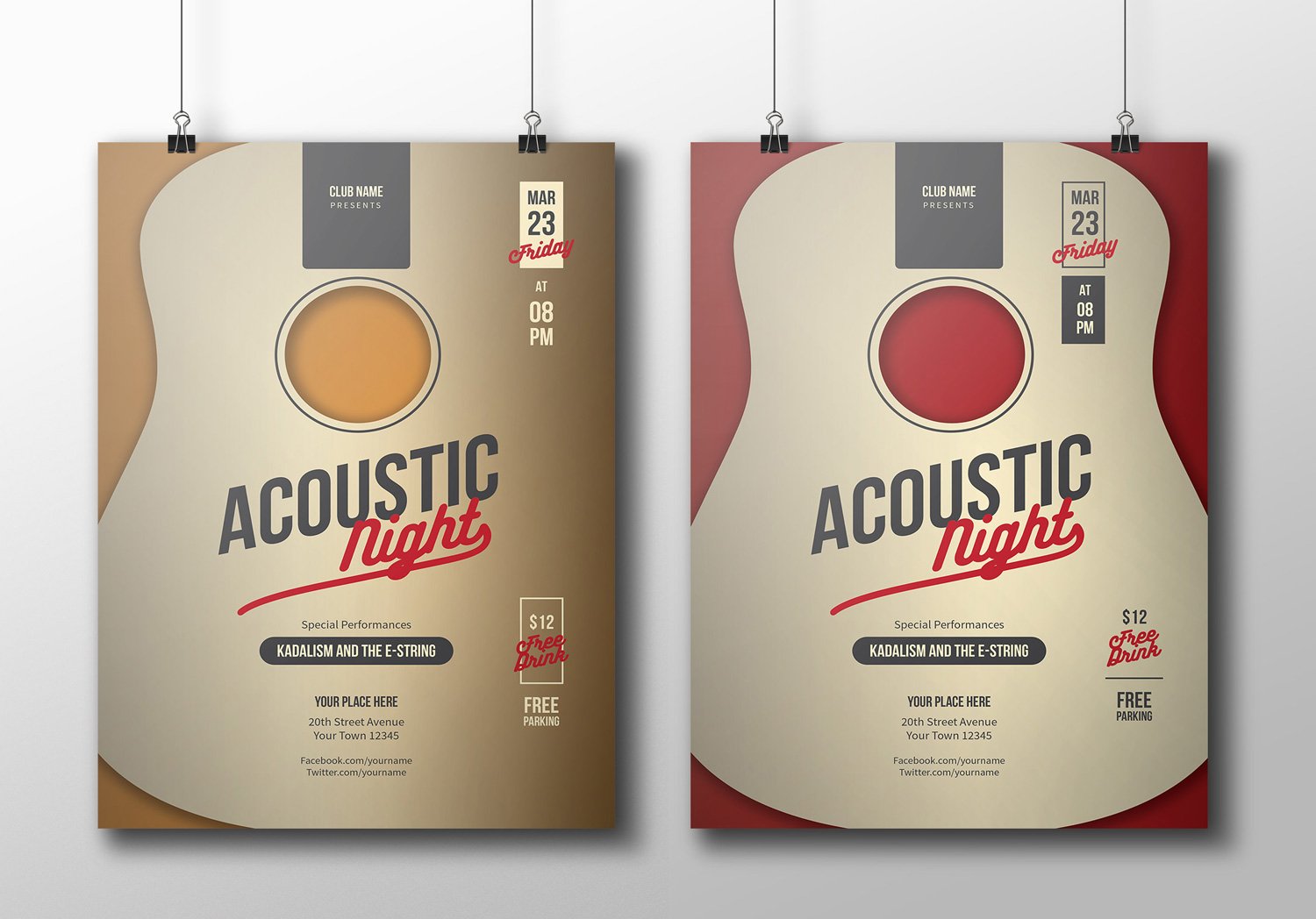 Acoustic Night Flyer (15337) | Flyers | Design Bundles