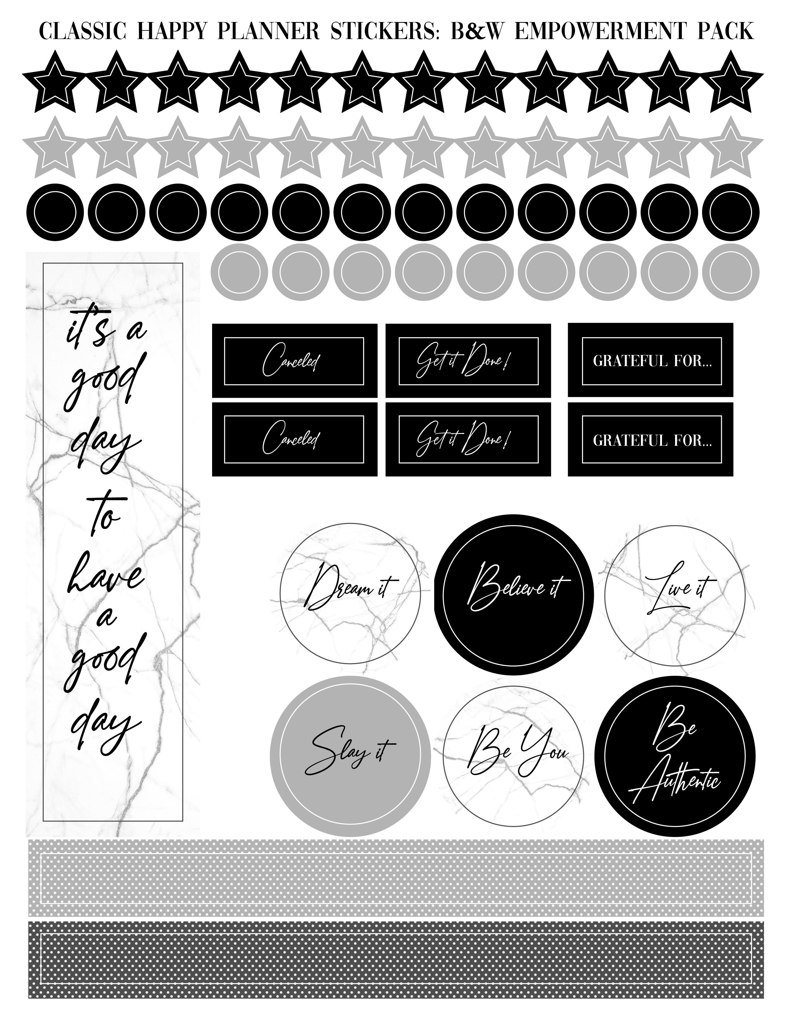 Printable Planner Stickers with Cut Files (267641) | SVGs | Design Bundles