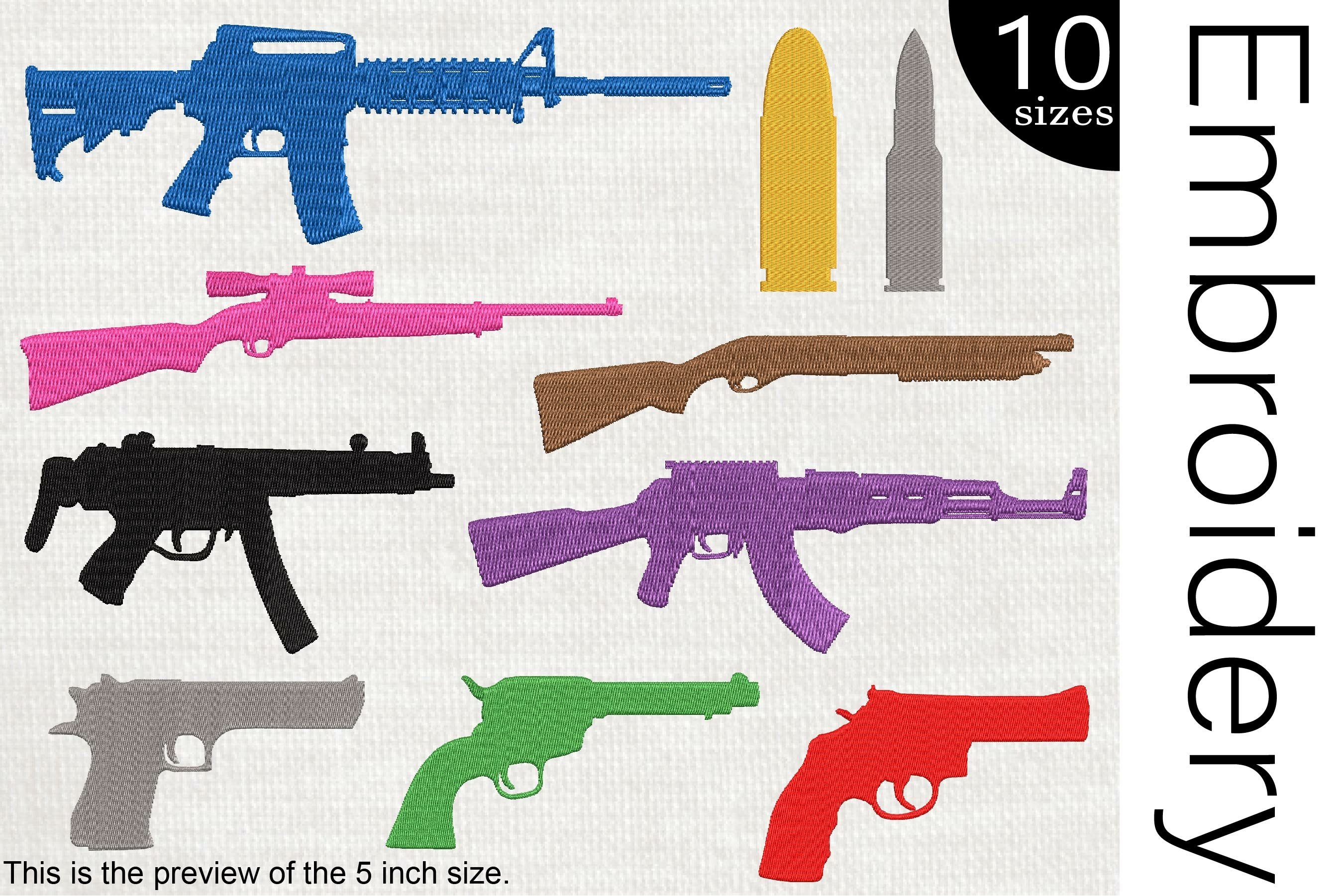 Guns - Embroidery Files - 18e (1812795) | Embroidery Designs | Design ...