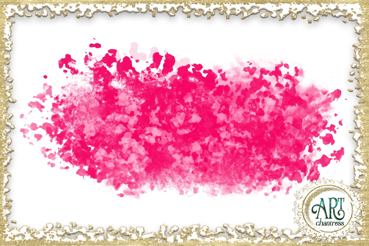 Brush Strokes in American Pink Glitter - Digital Clipart (103525 ...