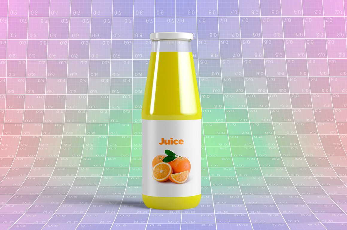 Juice Bottle Mock-Up (23803) | Mockups | Design Bundles