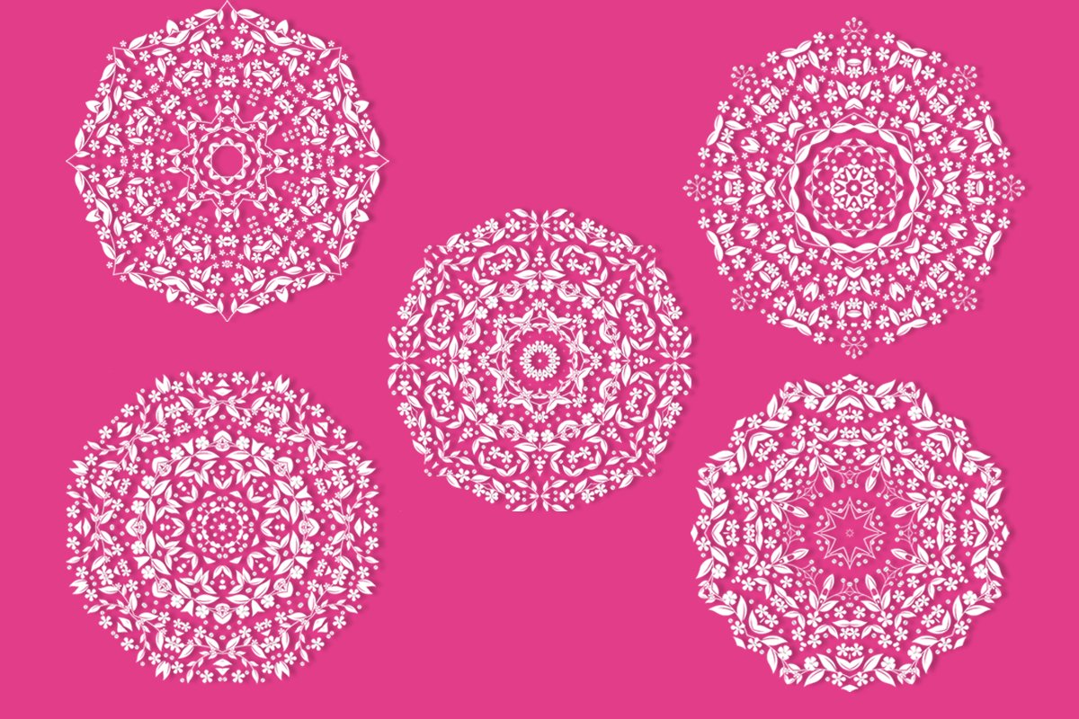 13 Lace doilies clipart Floral frame clipart Border clipart (271169 ...
