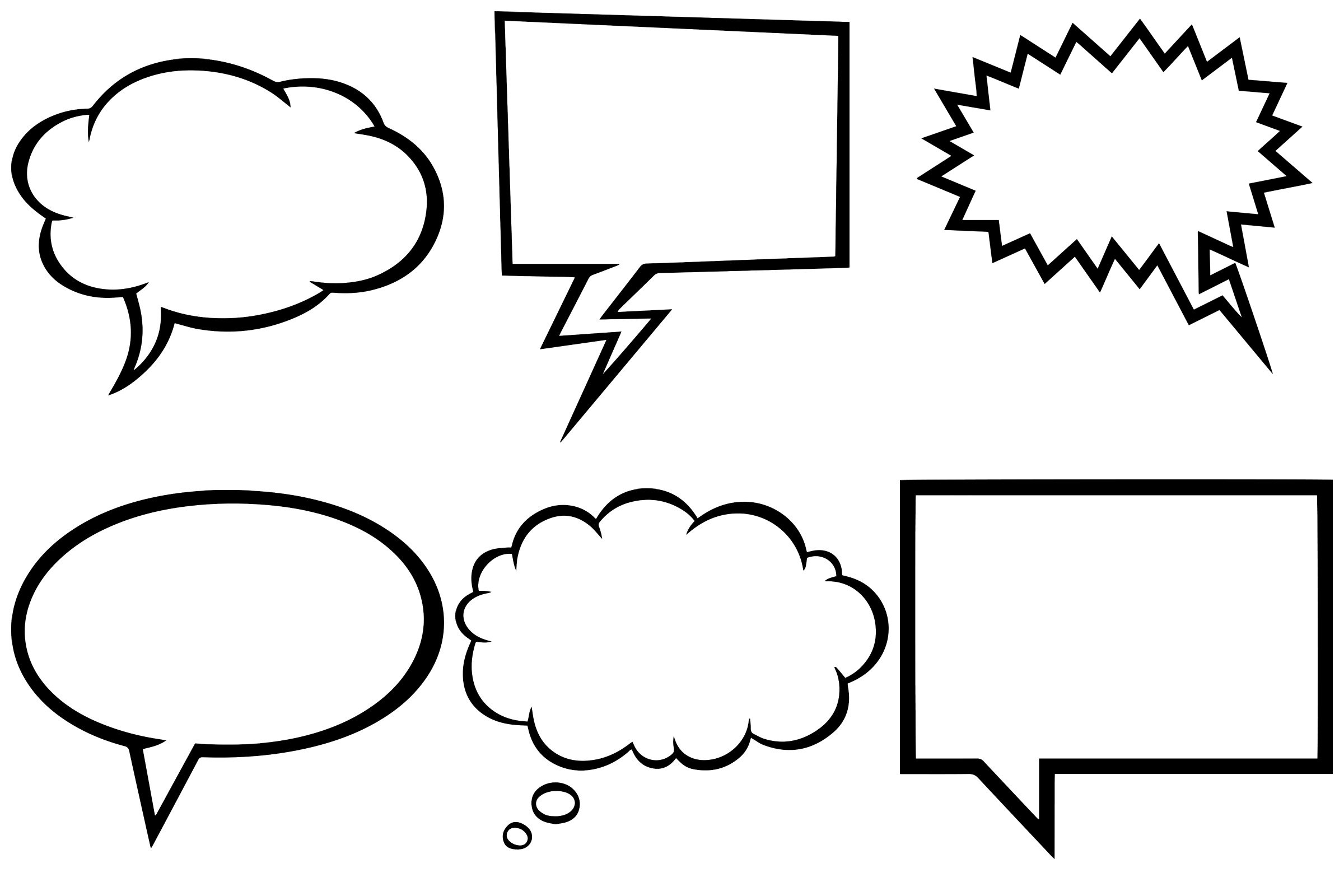 Blank Comic Speech Bubbles AI EPS PNG 580796 Illustrations Design 