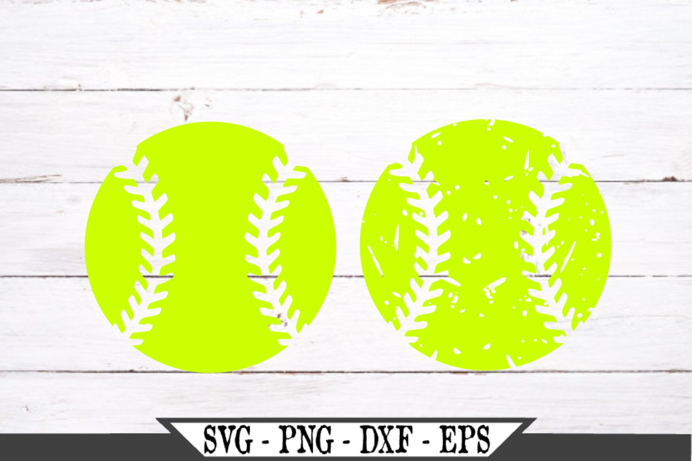 Softball Outline Regular and Distressed SVG (476970) | SVGs | Design ...