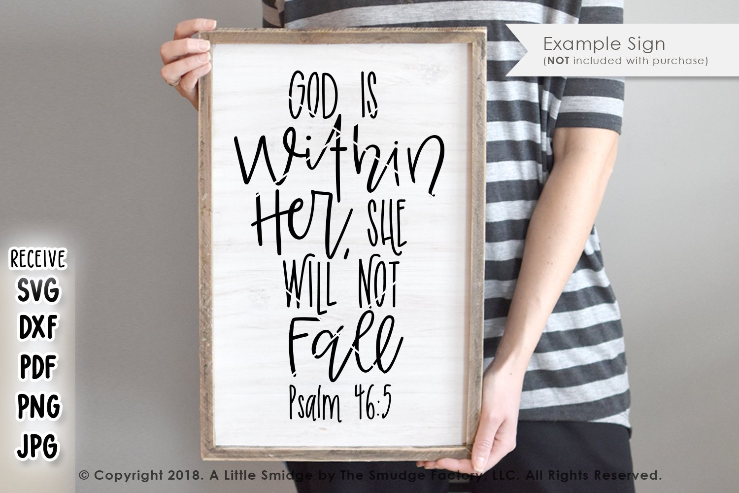 God Is Within Her She Will Not Fall SVG (168685) | SVGs | Design Bundles
