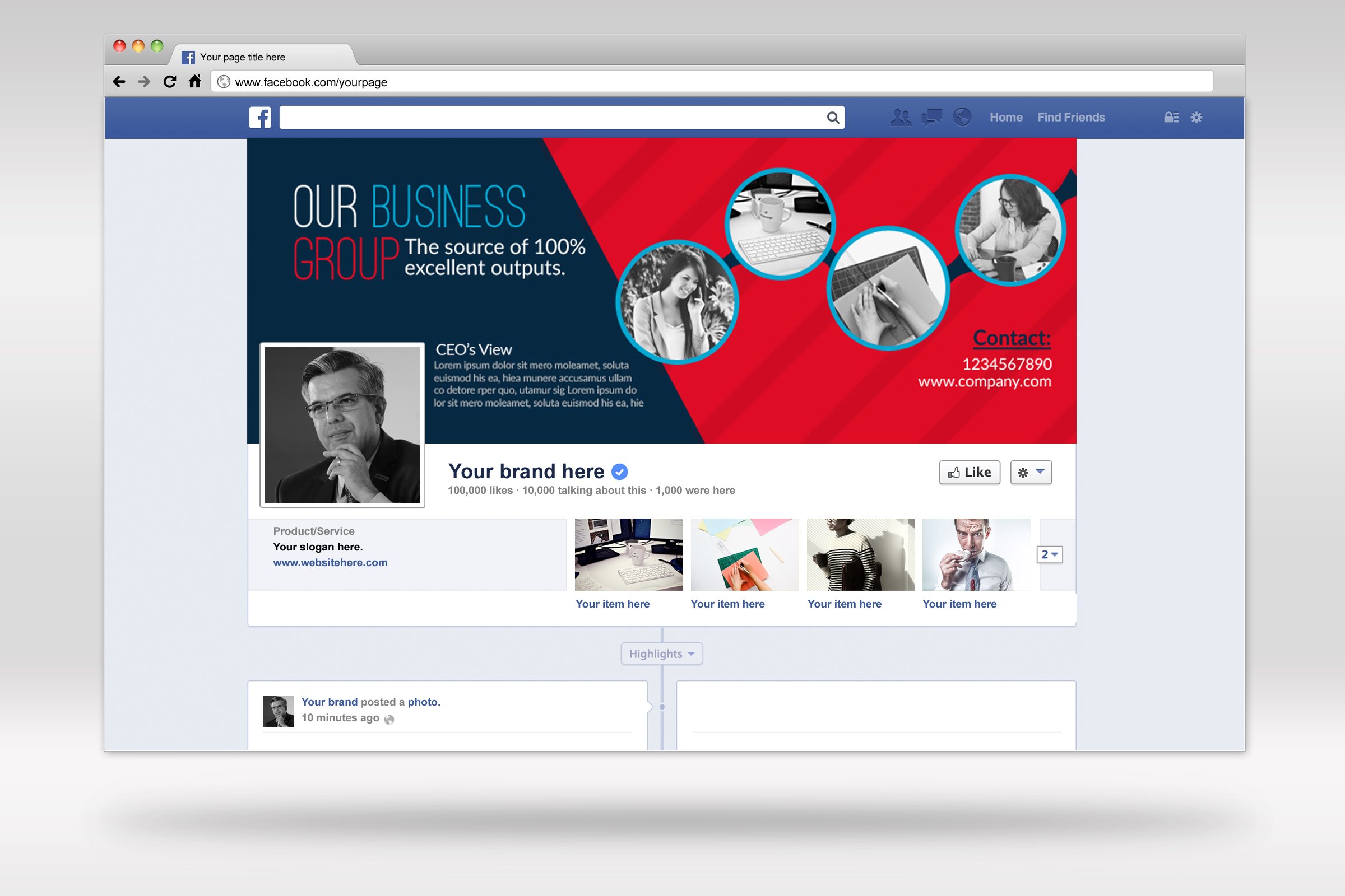 Business Facebook Timelines (60557) | Facebook | Design Bundles