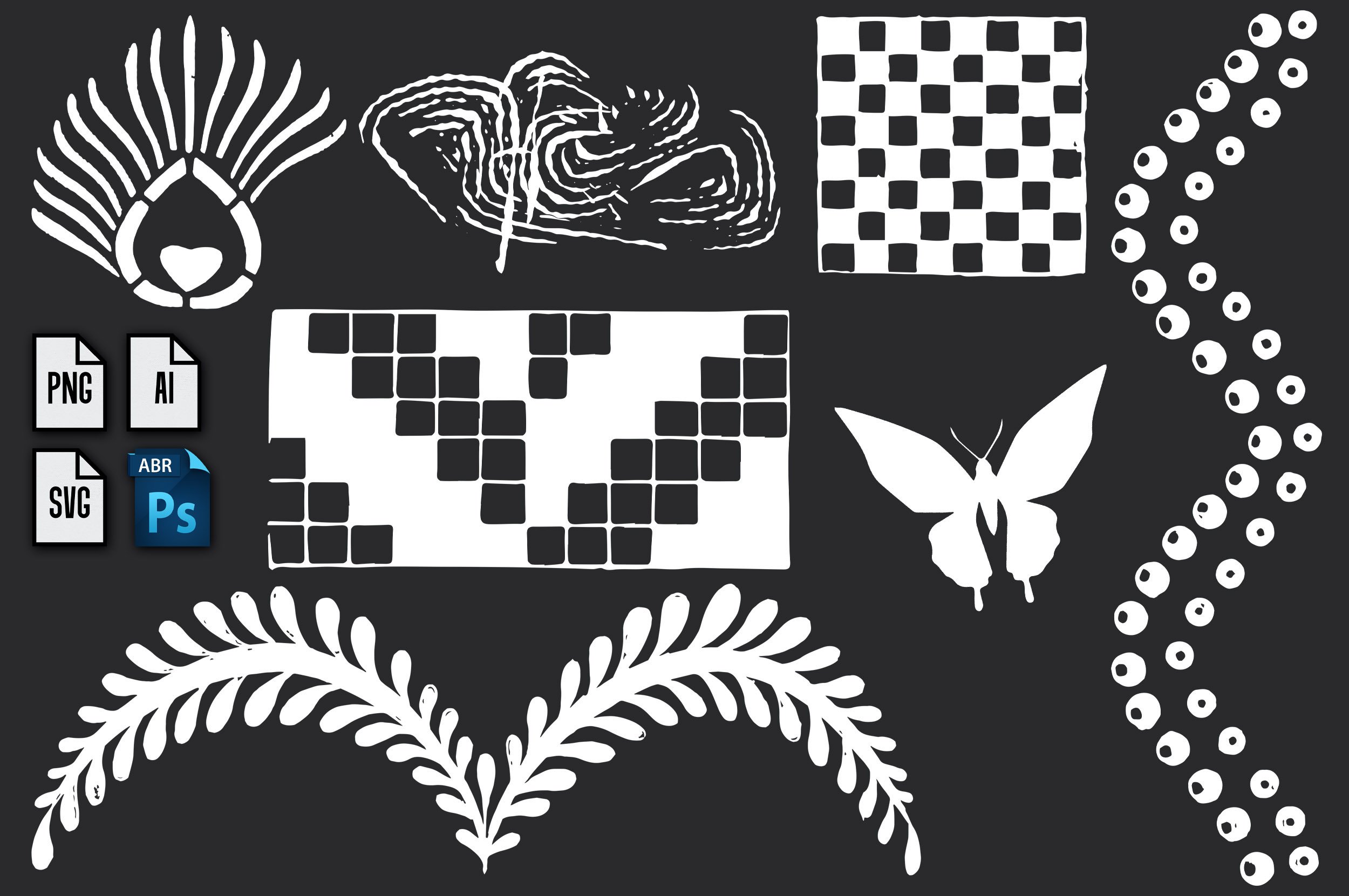 Random Bits Vector, PNG, SVG and Photoshop Brushes (1171150) | Brushes ...