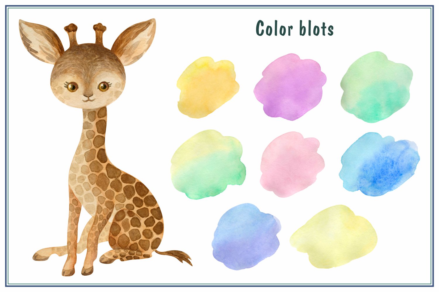 Baby Animals Bundle. Watercolor clip arts (516234) | Illustrations ...